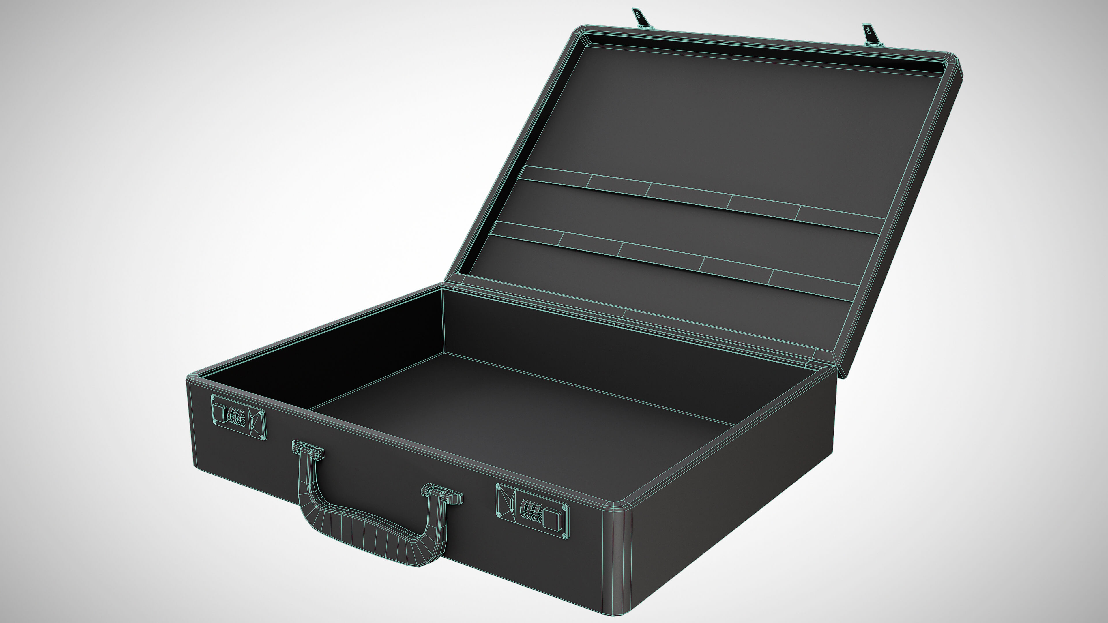 Office Leather Briefcase - 3D Model by iQuon