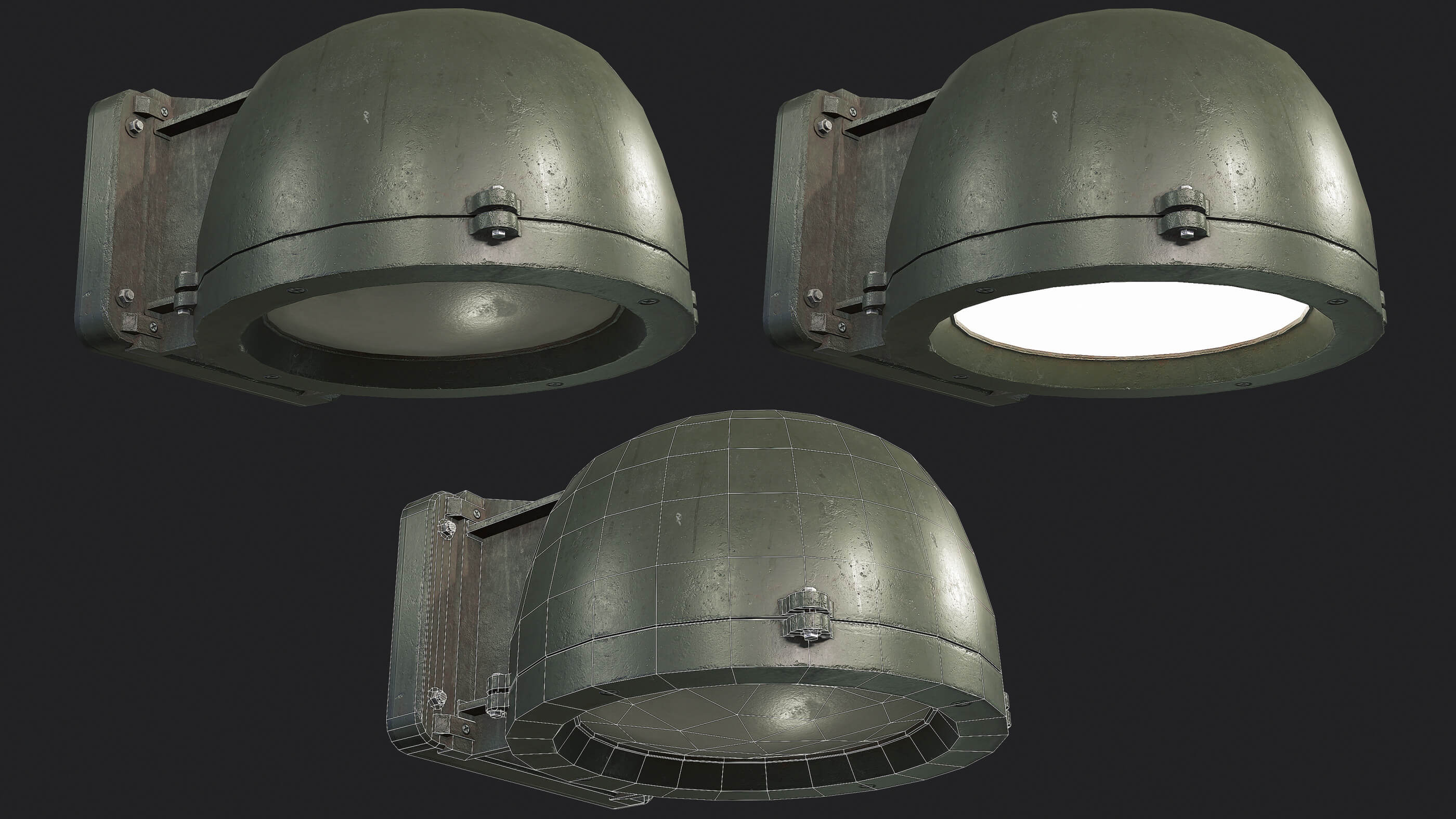 Collection of 9 Bunker Light - 3D Model by iQuon