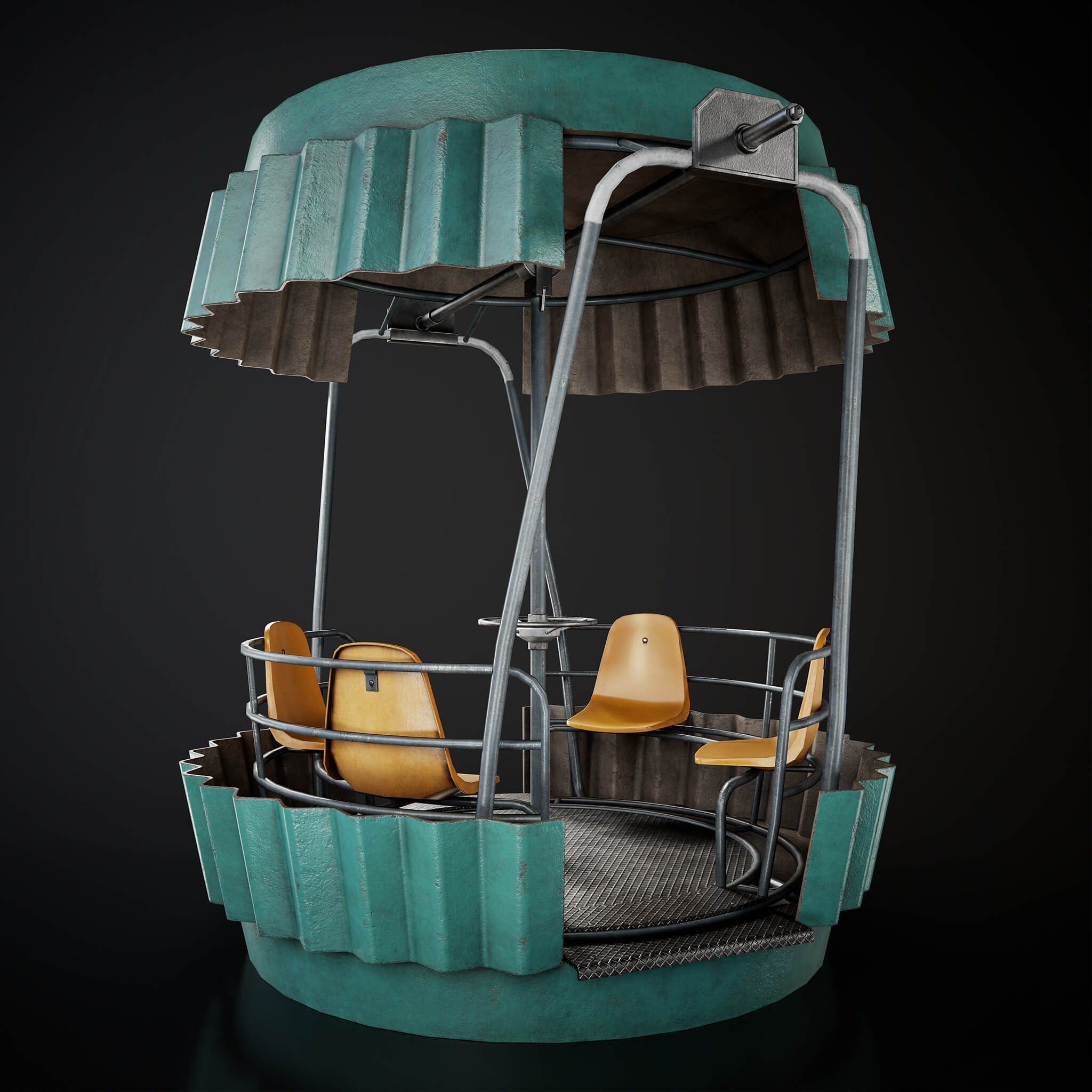 Painted Ferris Wheel Cabin - 3D Model by iQuon