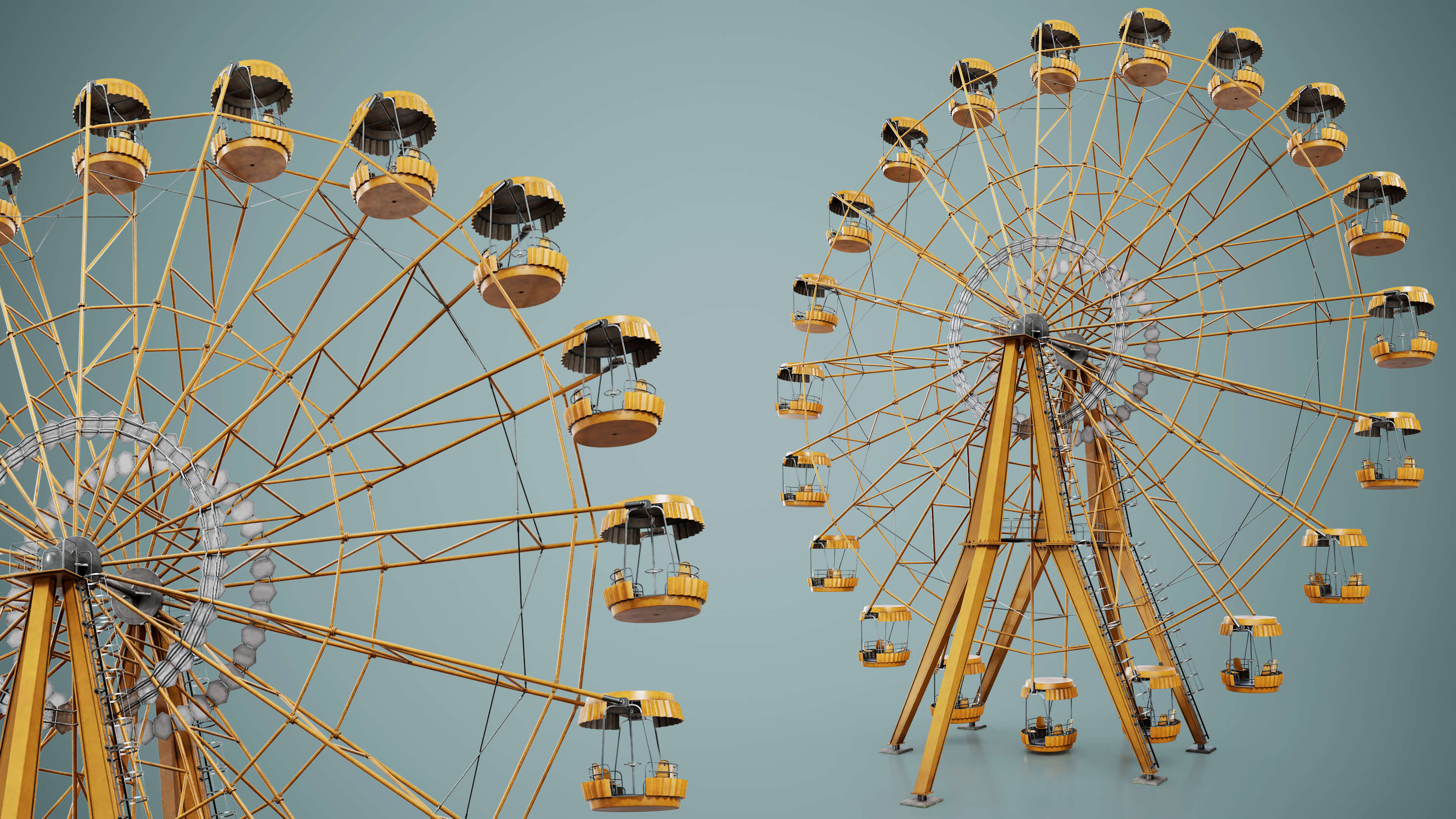 Painted Ferris Wheel - 3D Model by iQuon