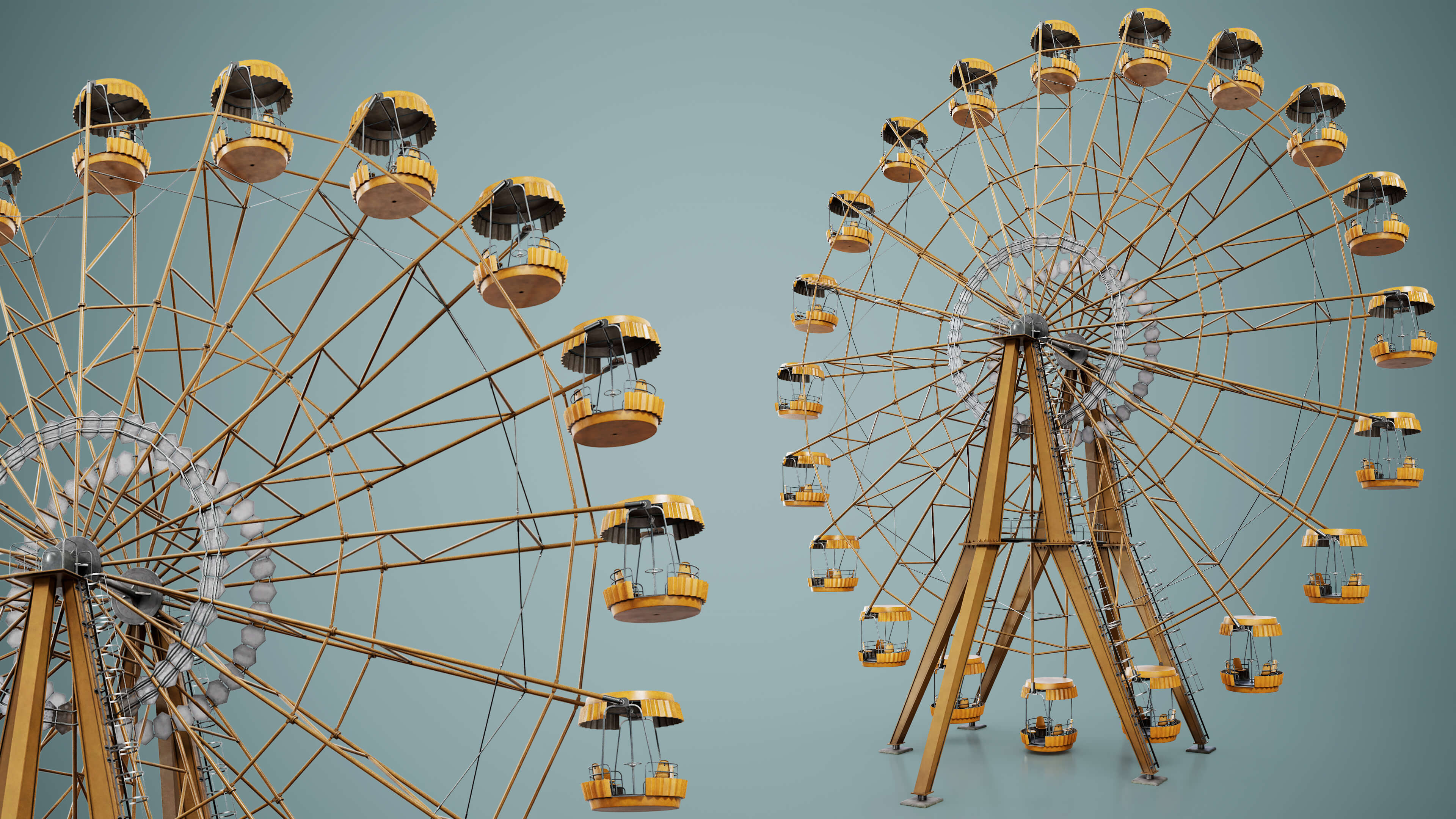 Painted Ferris Wheel - 3D Model by iQuon