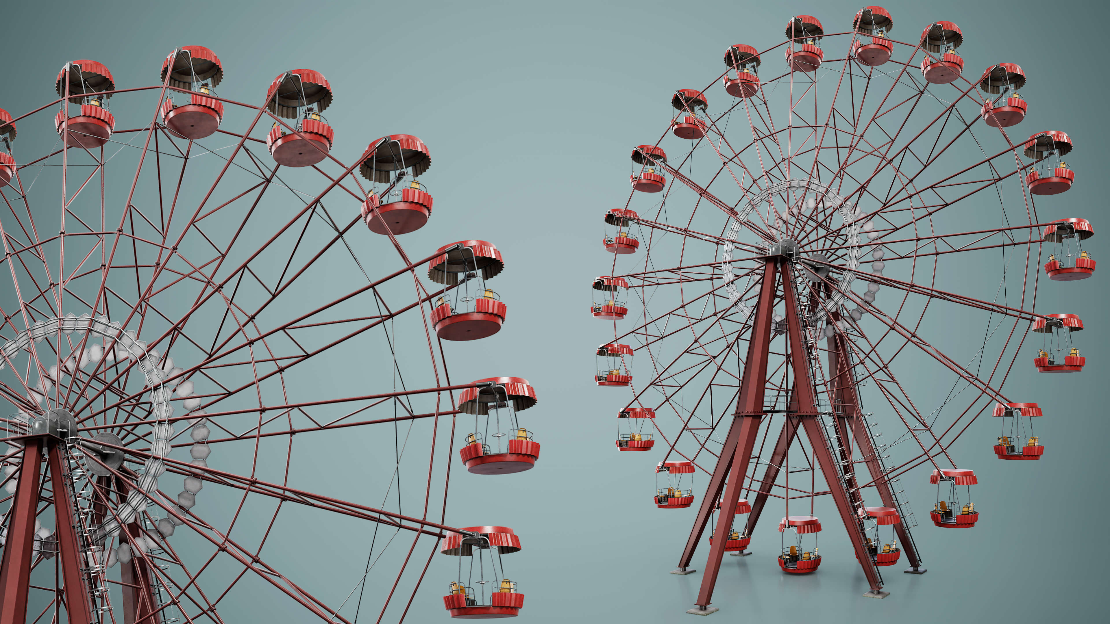 Painted Ferris Wheel - 3D Model by iQuon