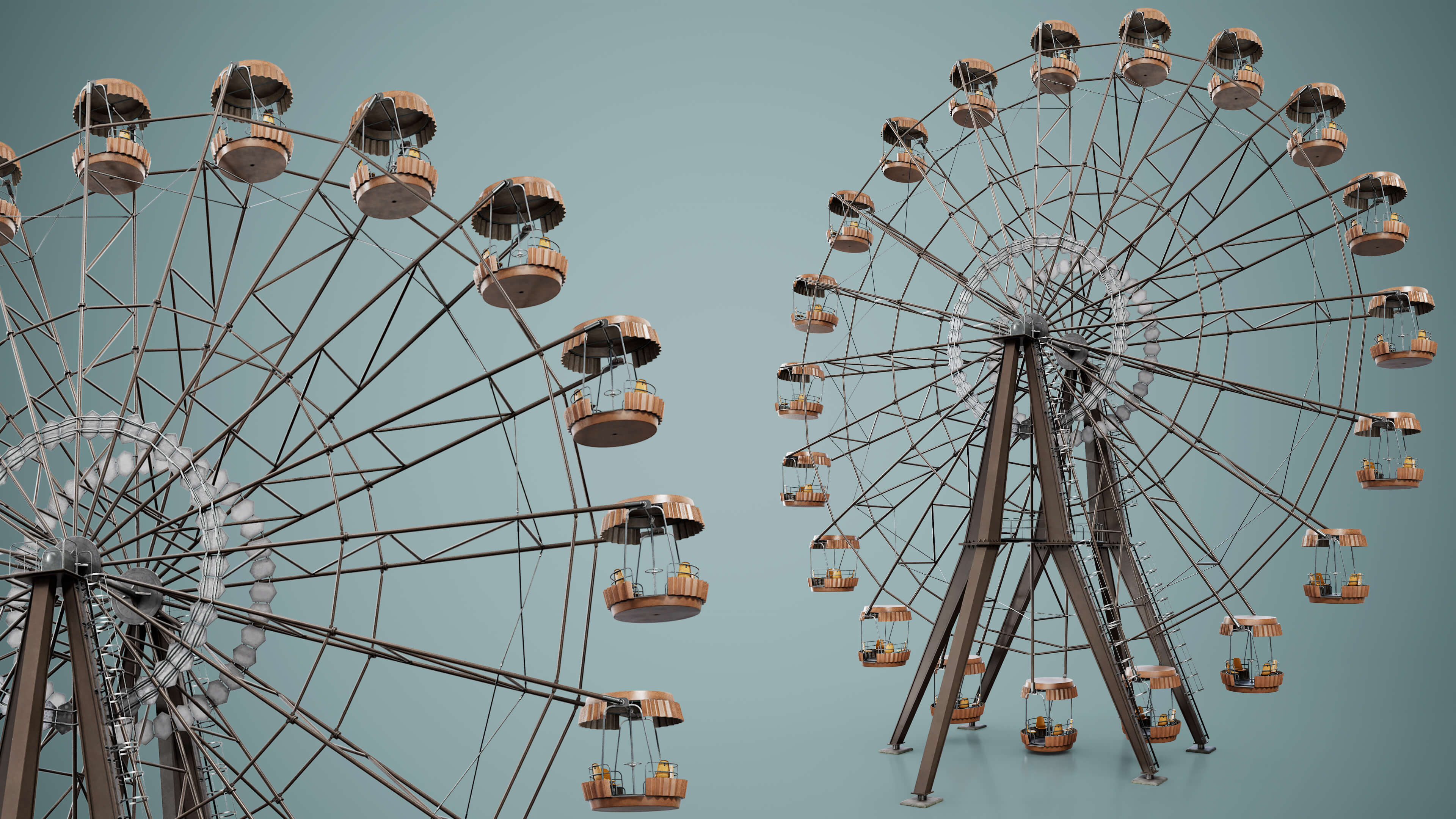 Painted Ferris Wheel - 3D Model by iQuon