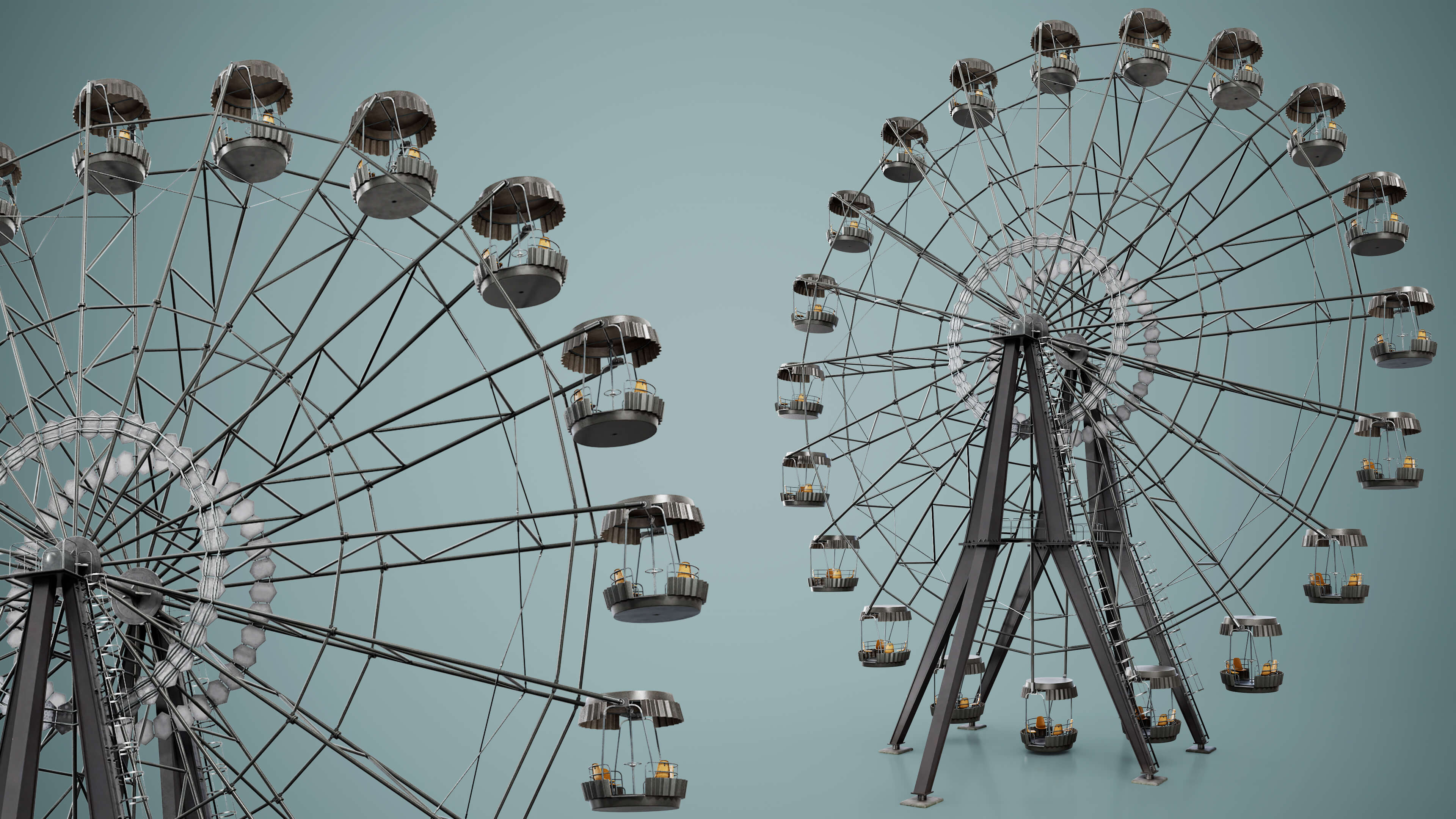 Painted Ferris Wheel - 3D Model by iQuon