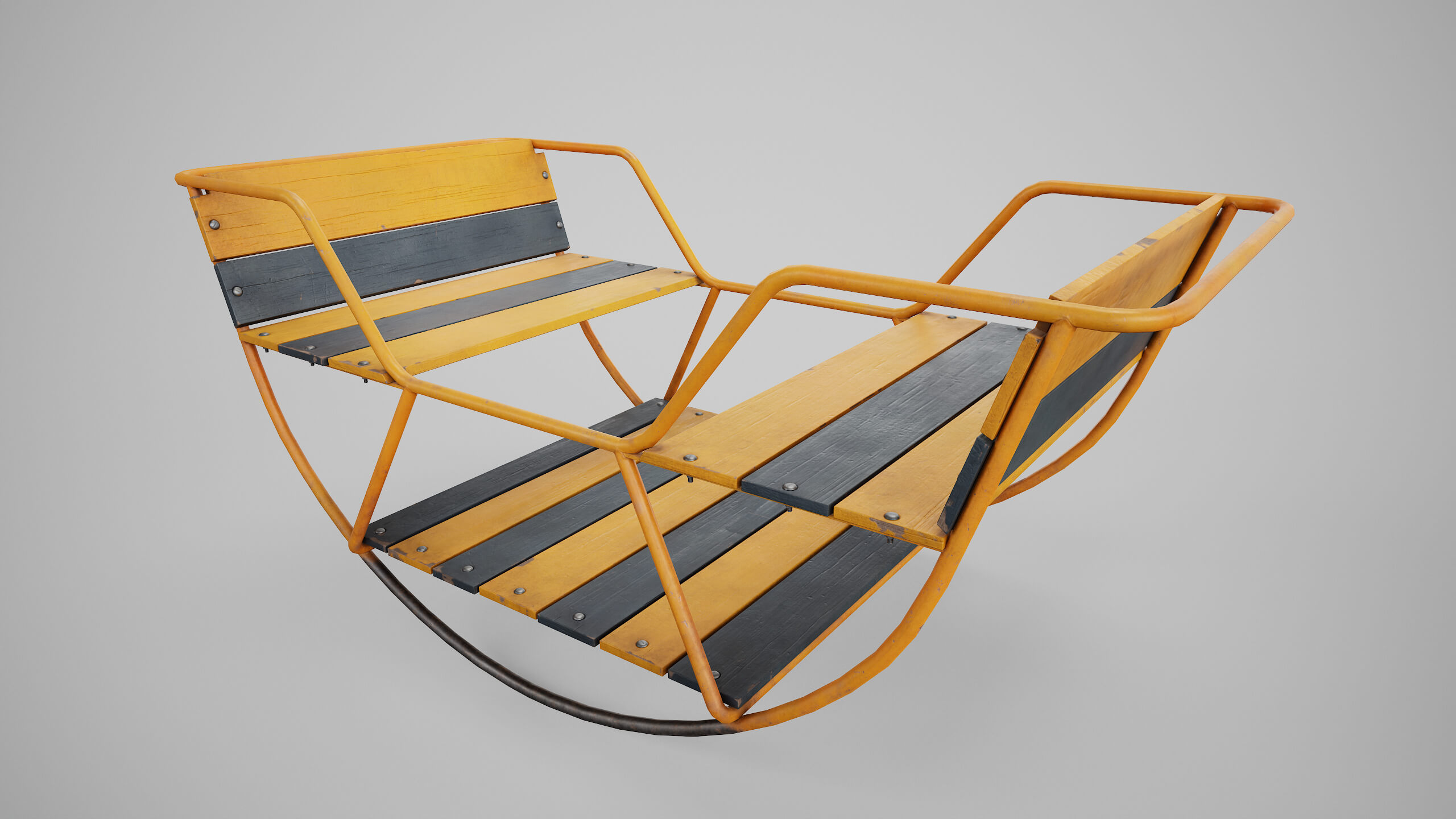 Painted Playground Balancer Boat - 3D Model by iQuon