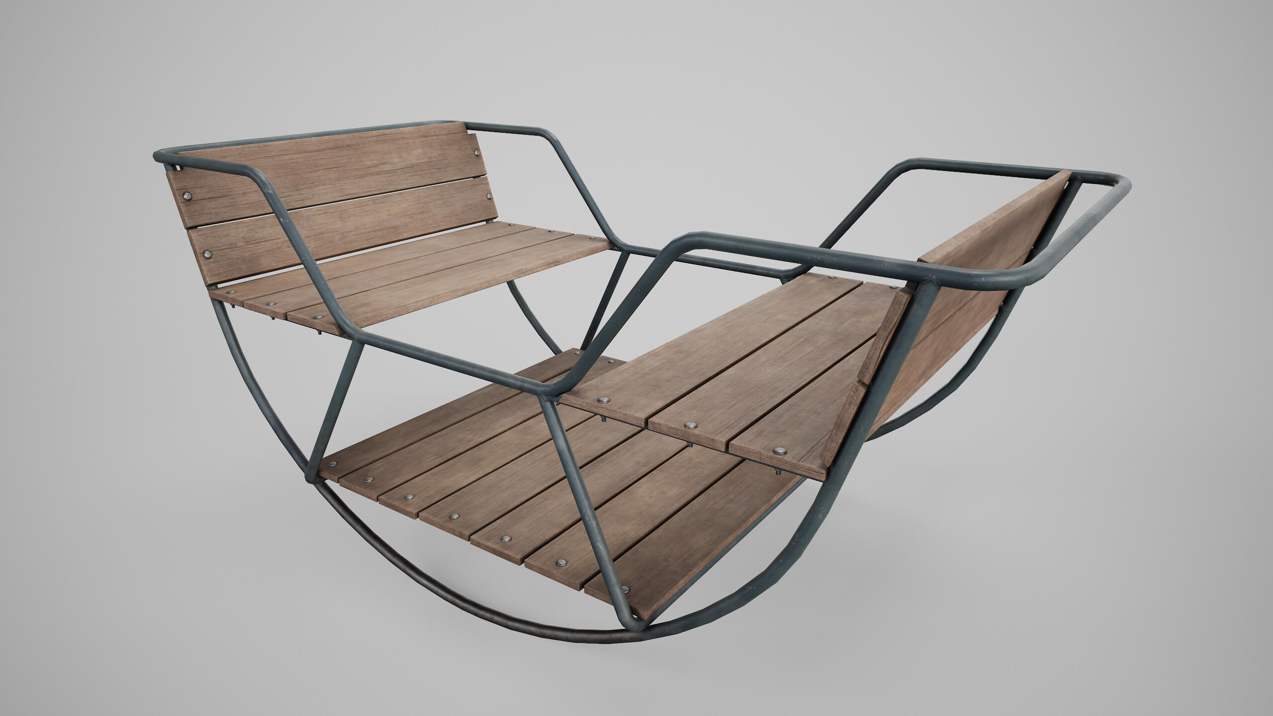 Painted Playground Balancer Boat - 3D Model by iQuon