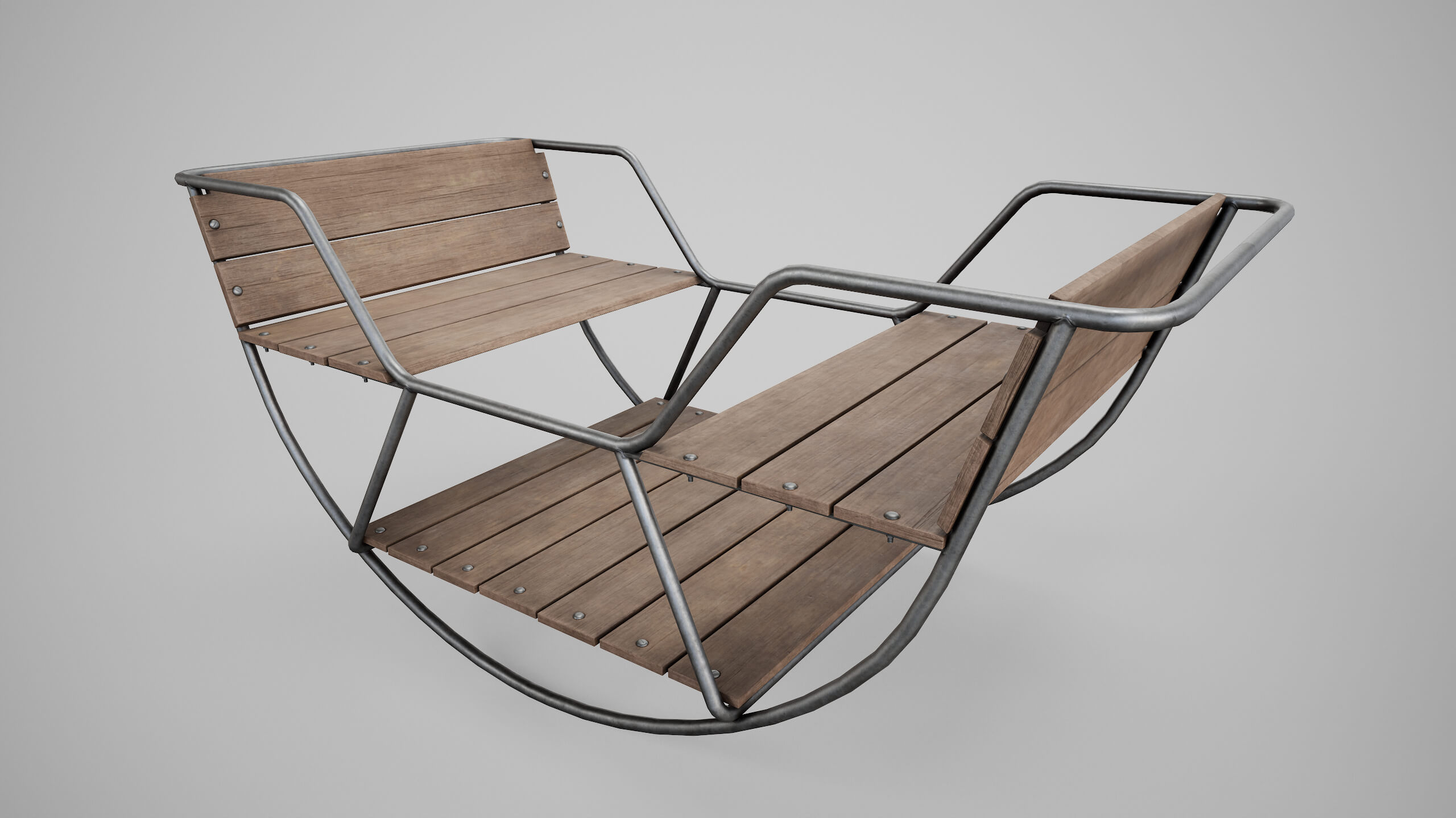 Painted Playground Balancer Boat - 3D Model by iQuon