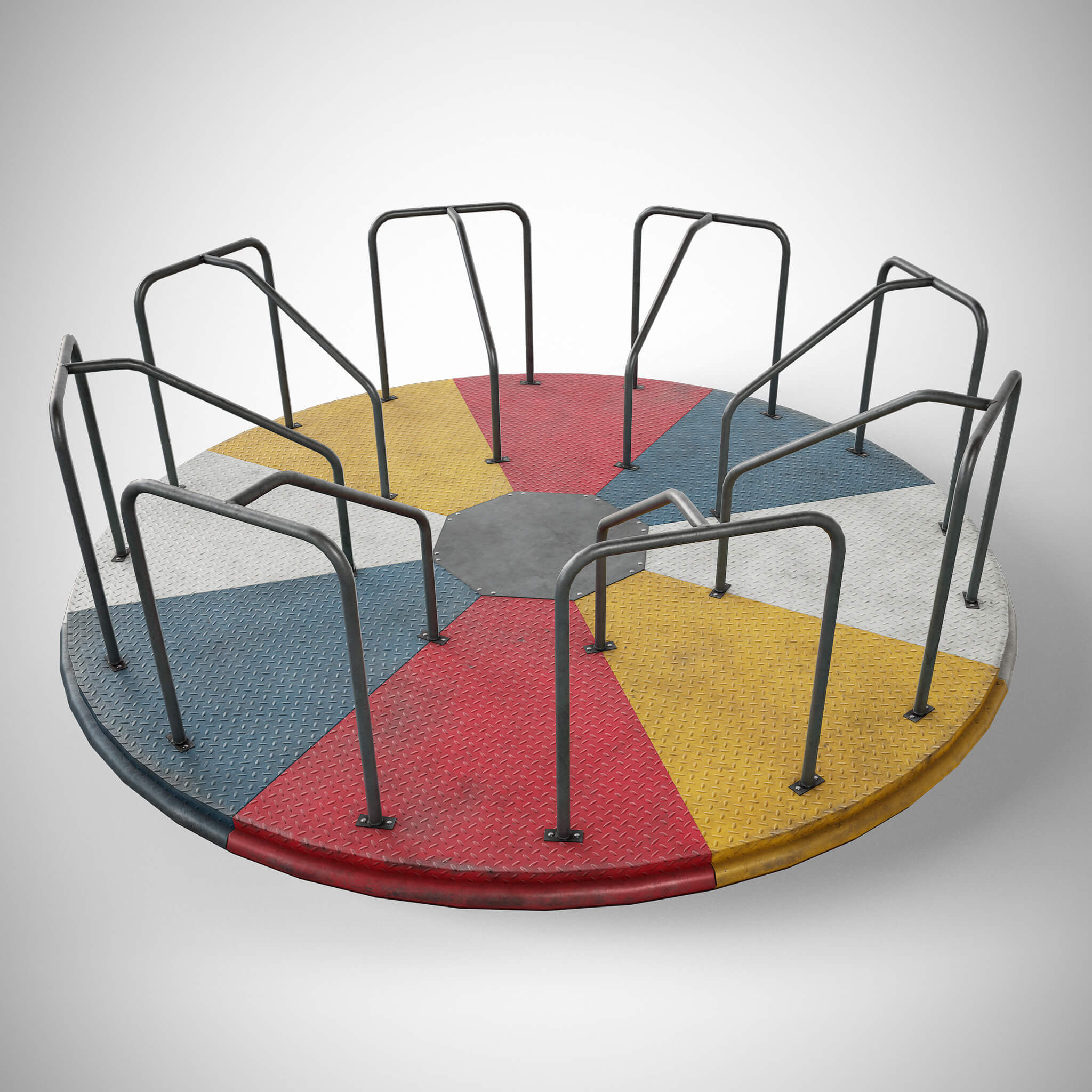 Painted Playground Carousel 2 - 3D Model by iQuon