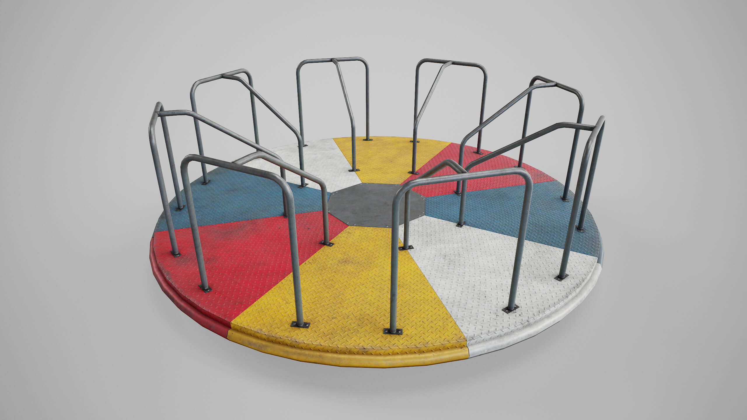 Painted Playground Carousel 2 - 3D Model by iQuon