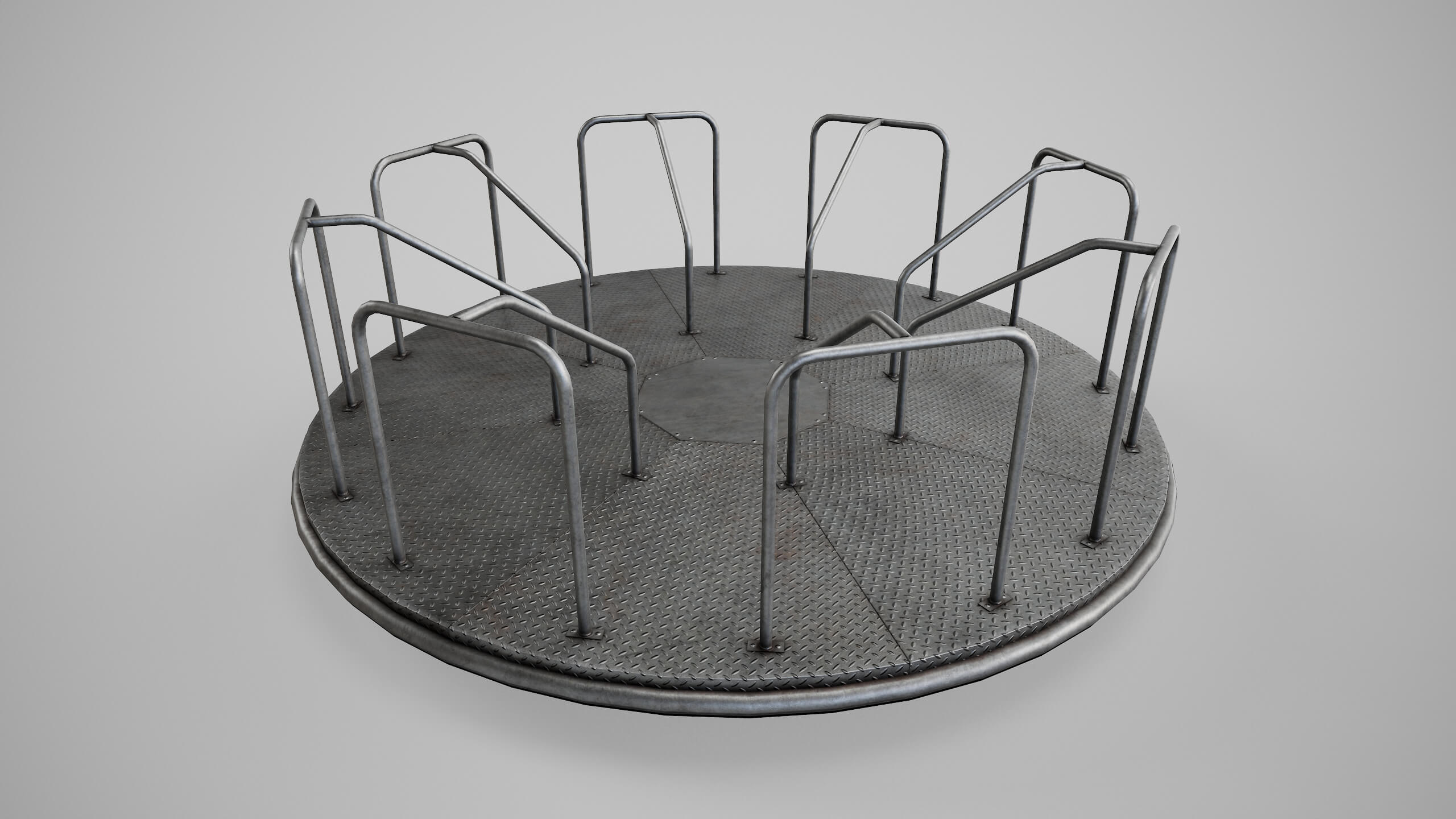 Painted Playground Carousel 2 - 3D Model by iQuon