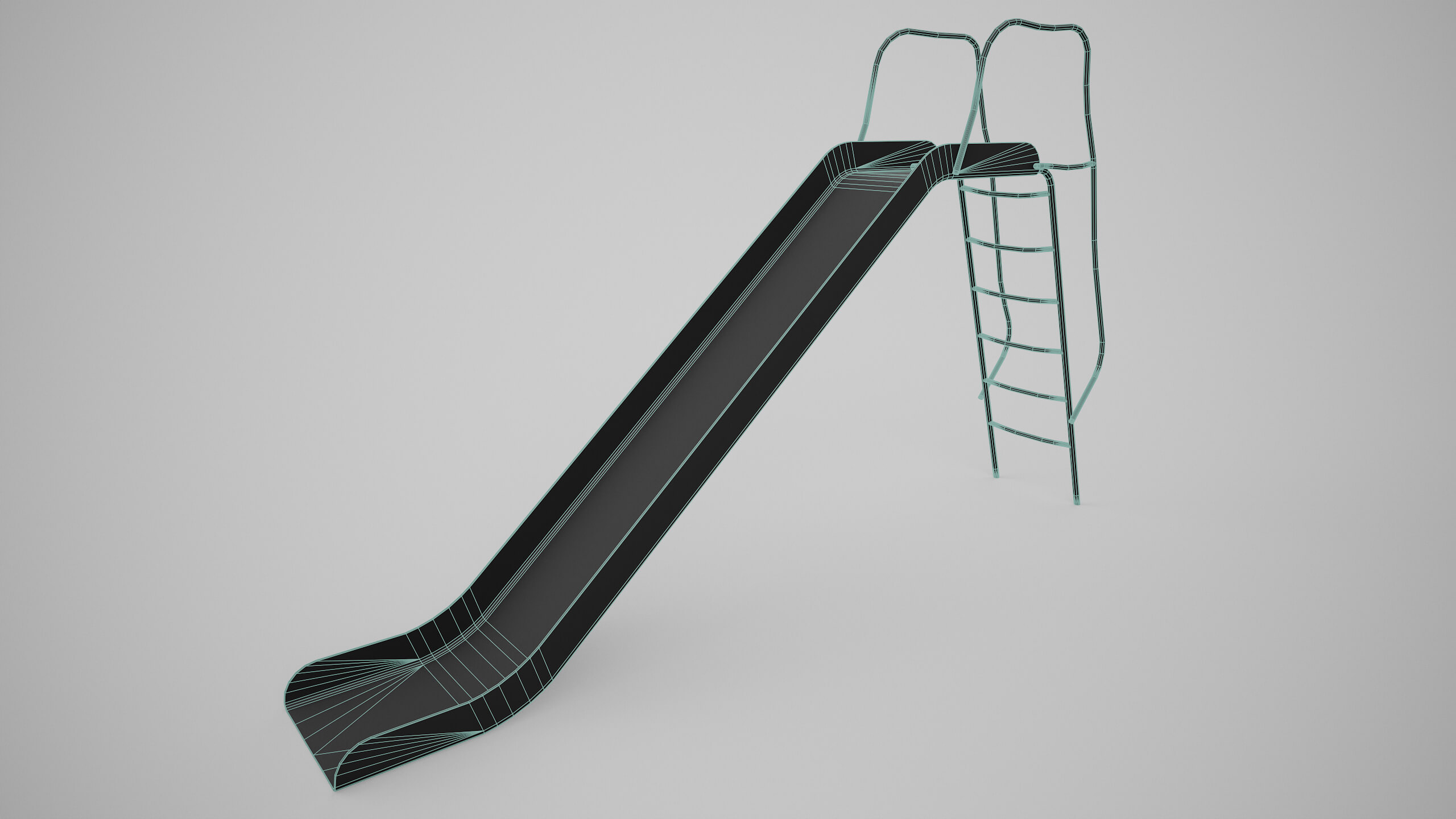 Painted Playground Slide - 3D Model by iQuon