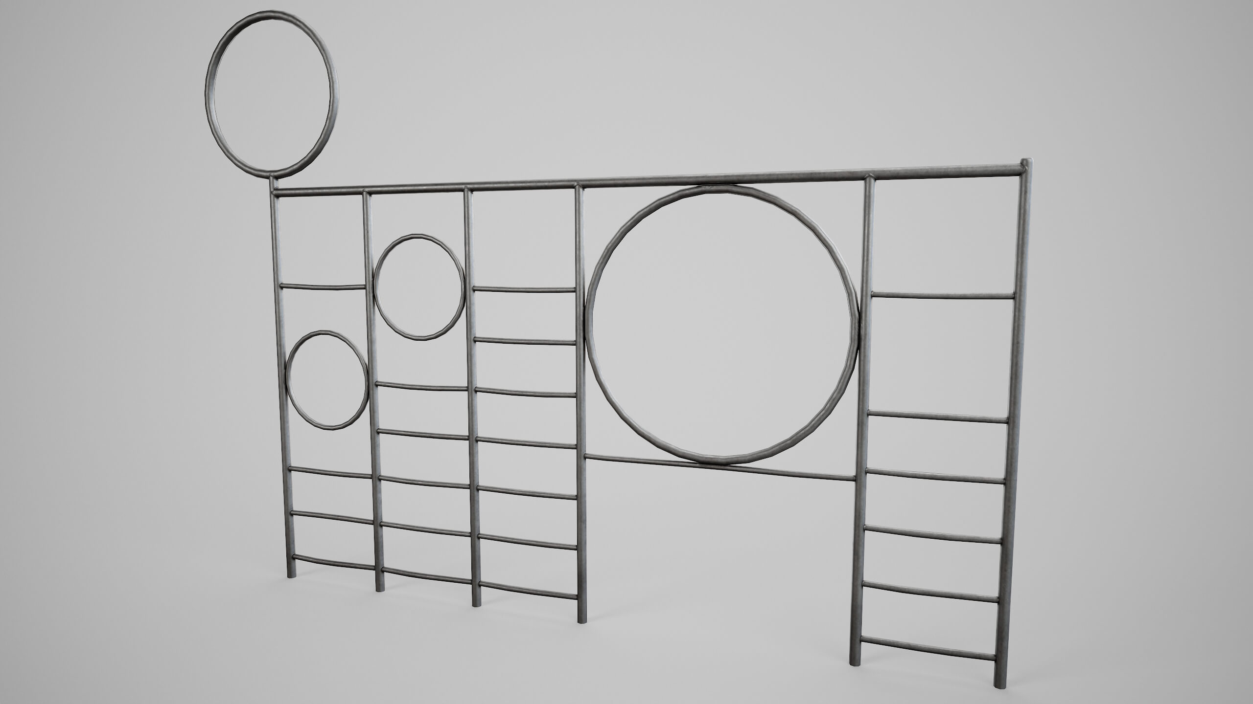 Painted Playground Wall Bars - 3D Model by iQuon