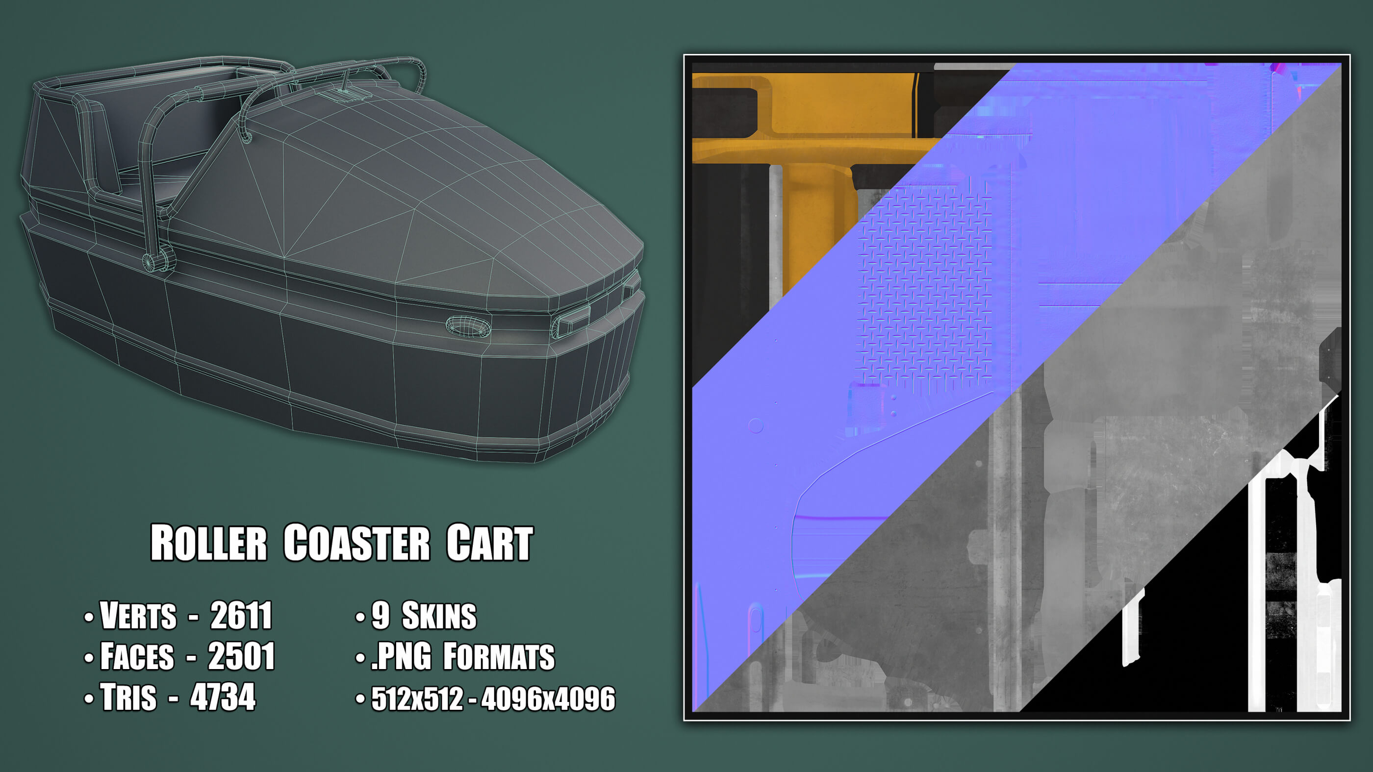 Roller Coaster Cart - 3D Model by iQuon
