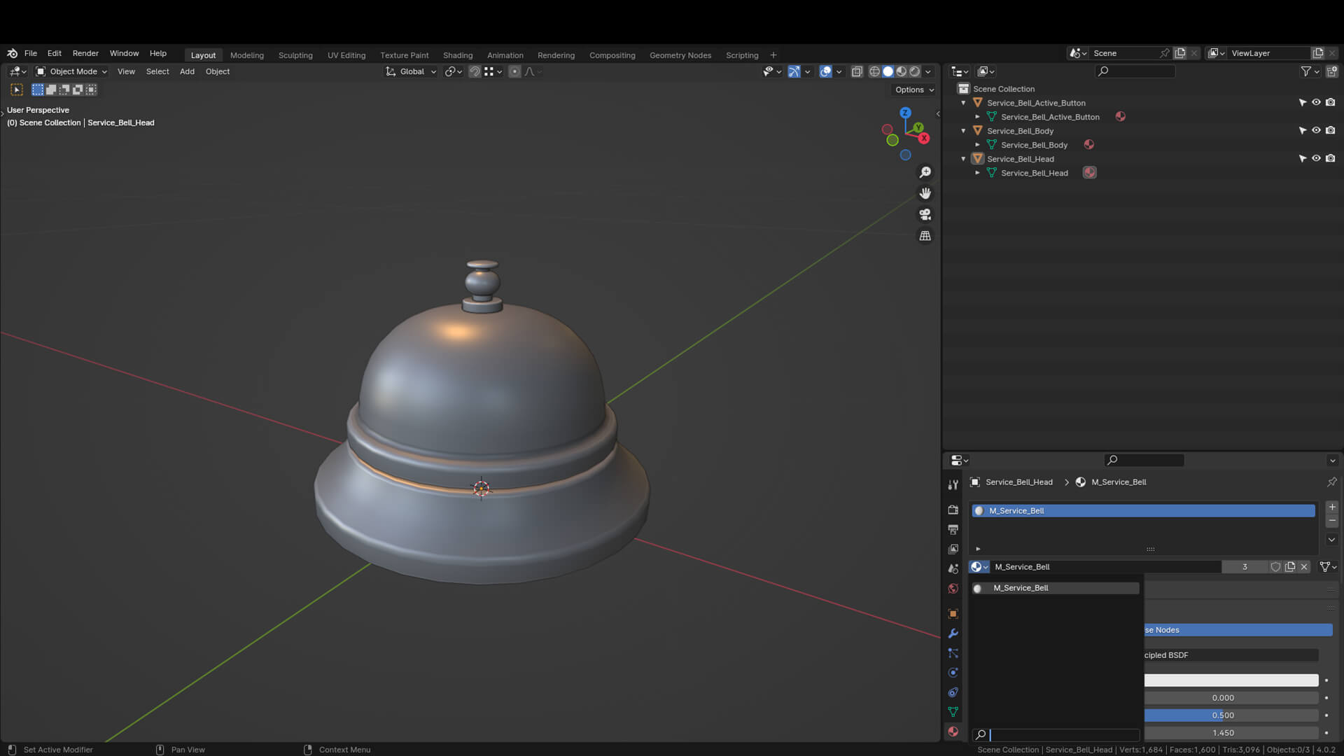 Service Bell - 3D Model by iQuon