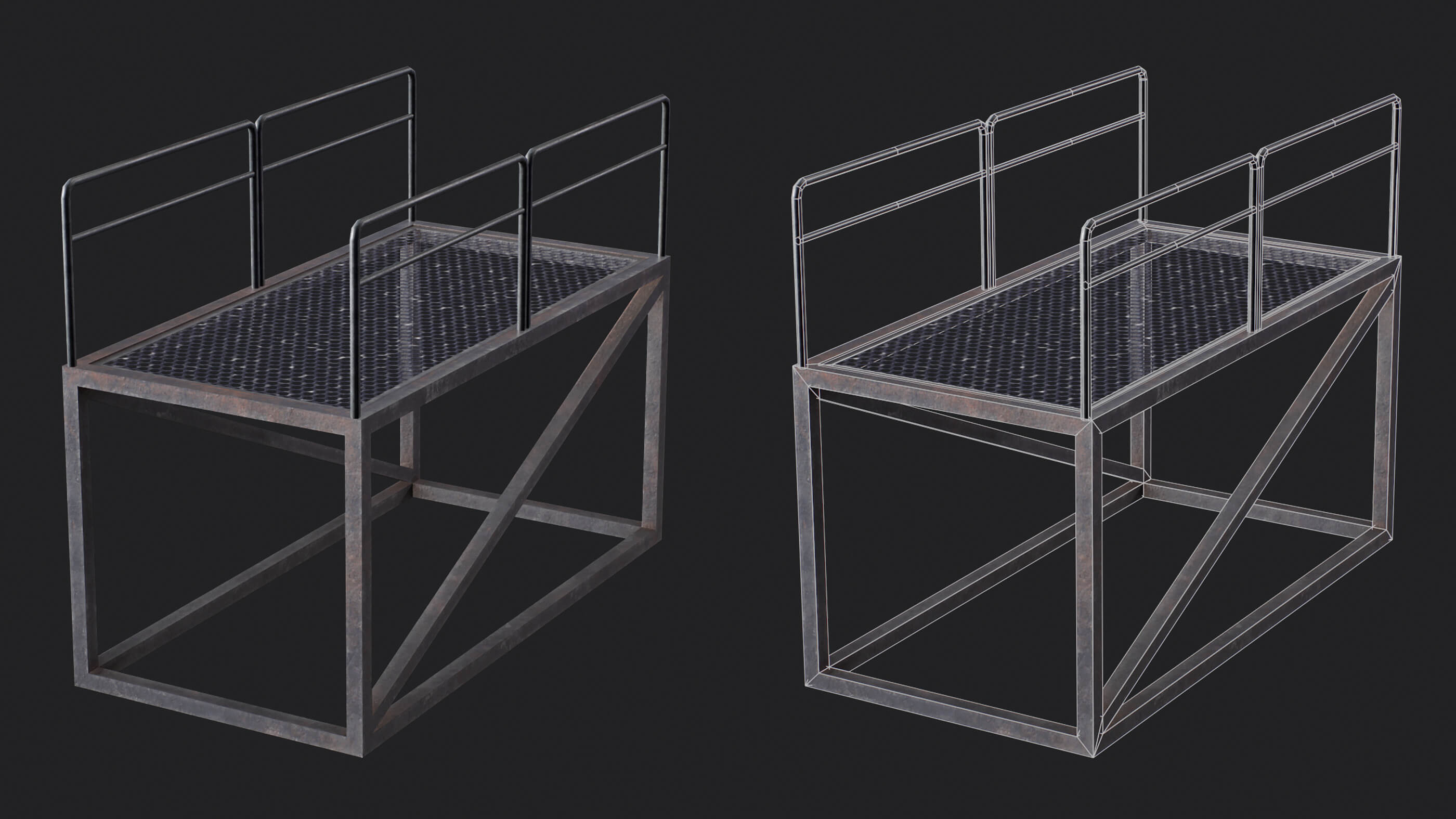 Set of 13 Modular Military Platforms - 3D Model by iQuon