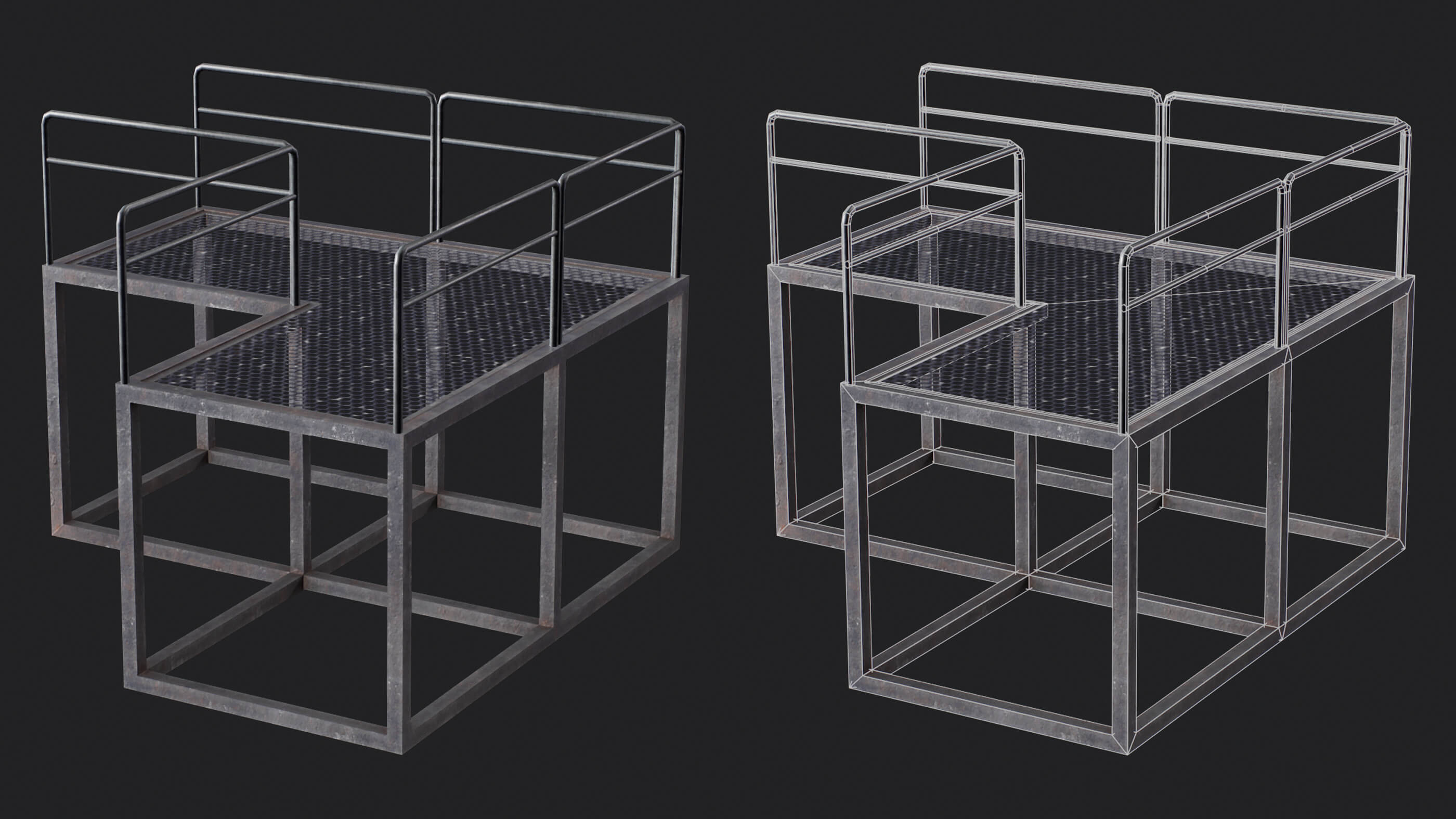Set of 13 Modular Military Platforms - 3D Model by iQuon