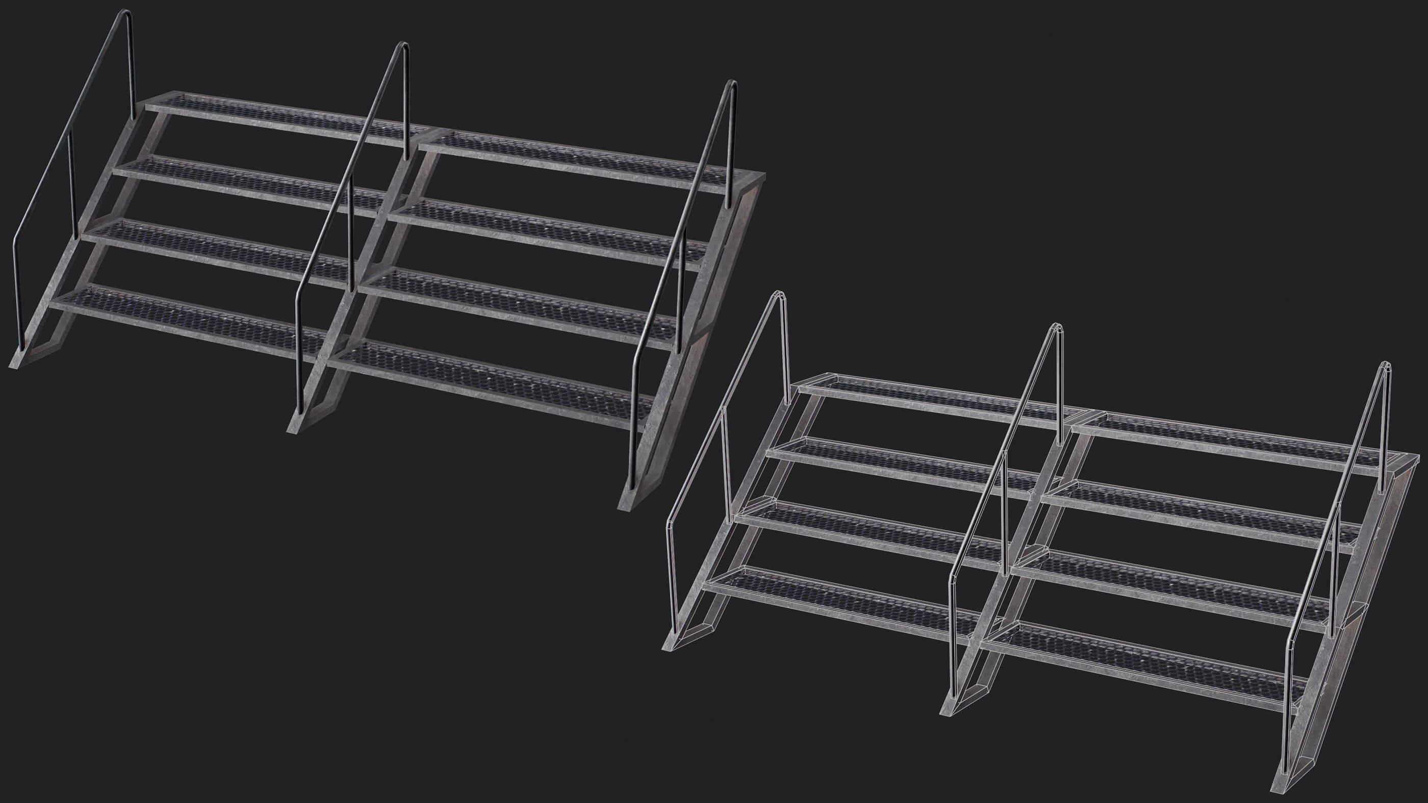 Set of 13 Modular Military Platforms - 3D Model by iQuon