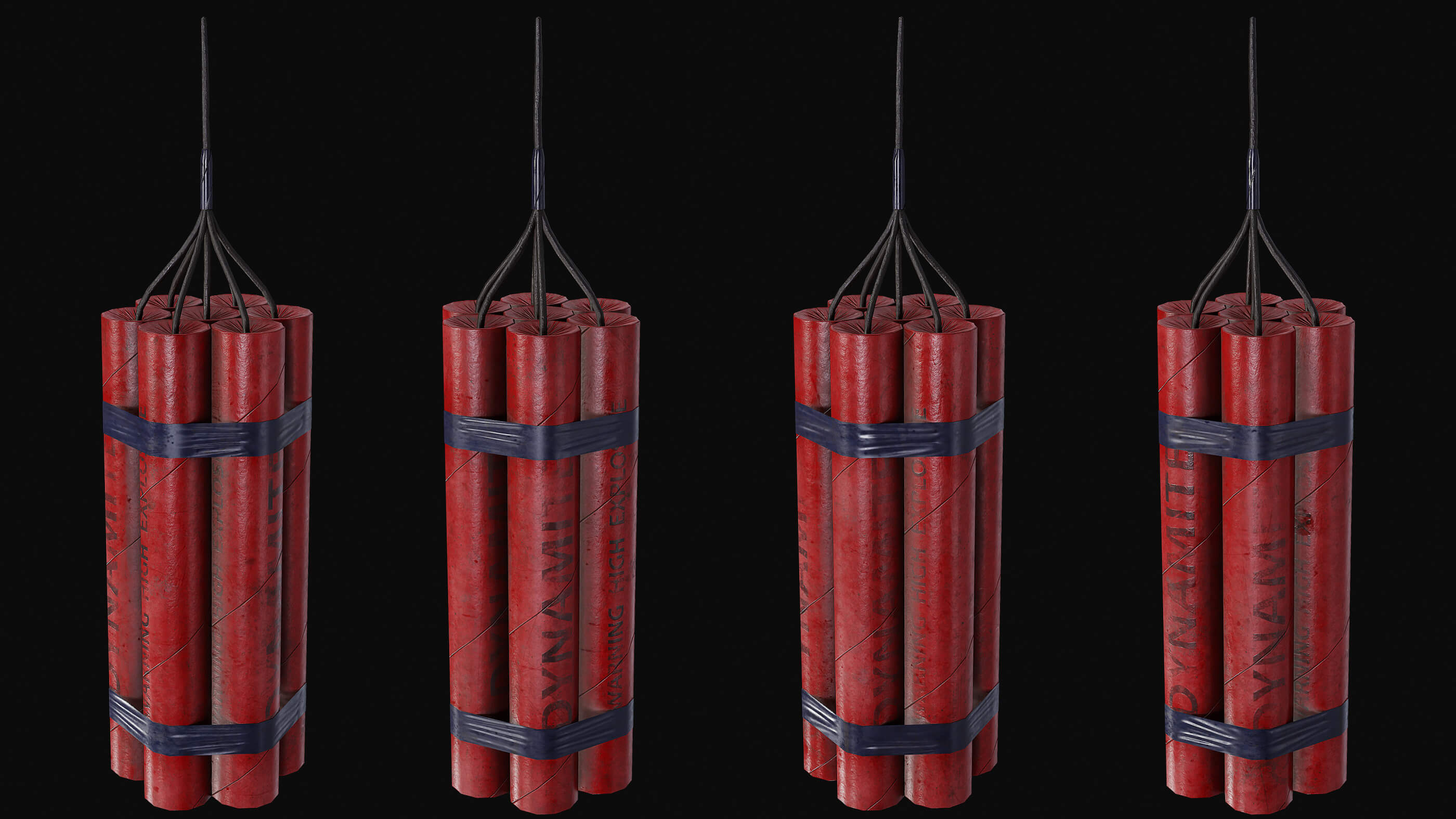 Set of 2 Mining Dynamites - 3D Model by iQuon
