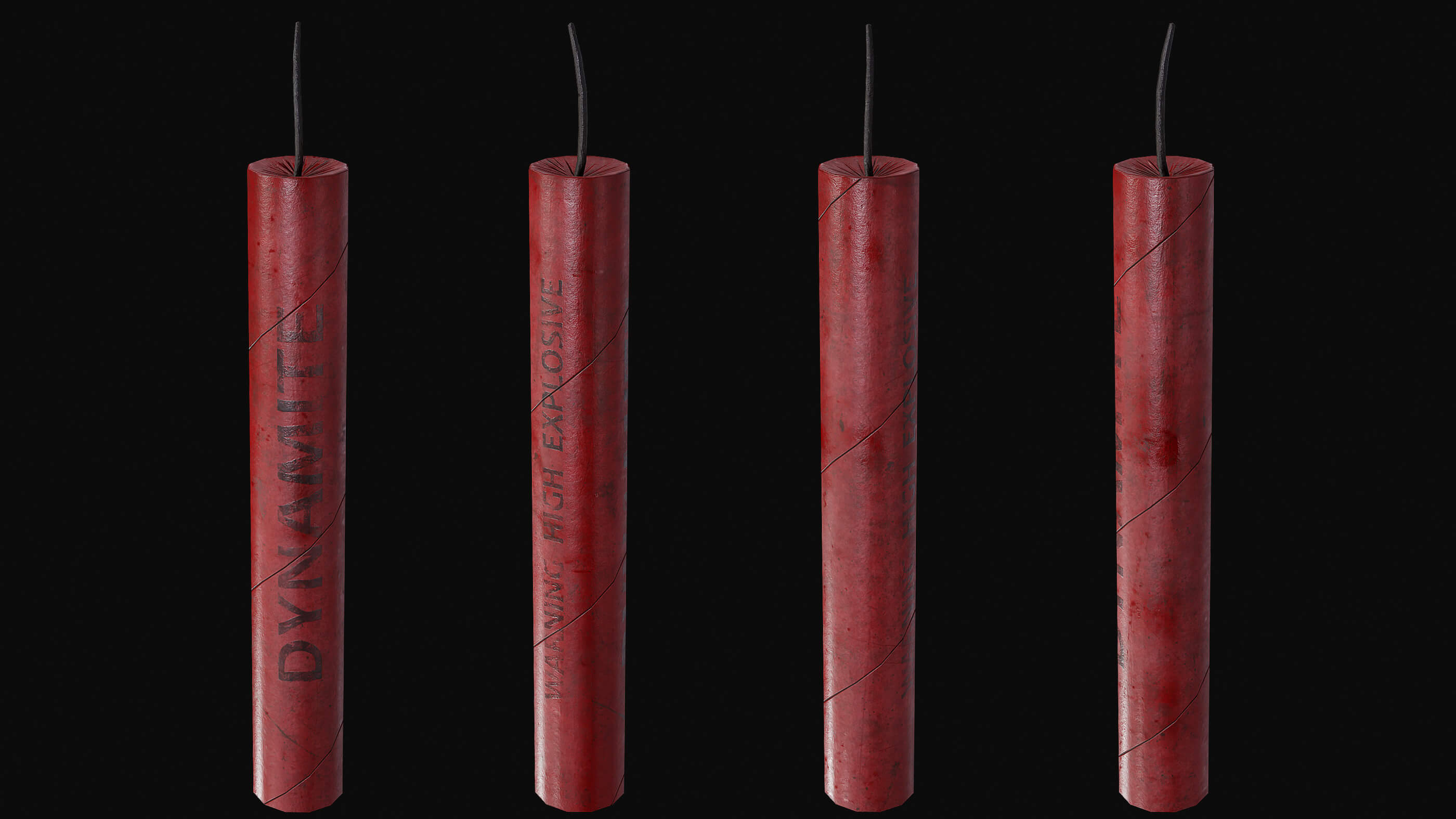 Set of 2 Mining Dynamites - 3D Model by iQuon