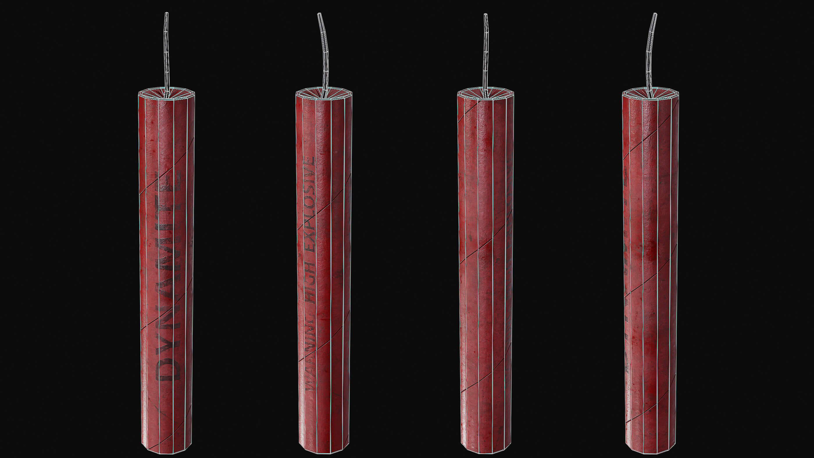 Set of 2 Mining Dynamites - 3D Model by iQuon