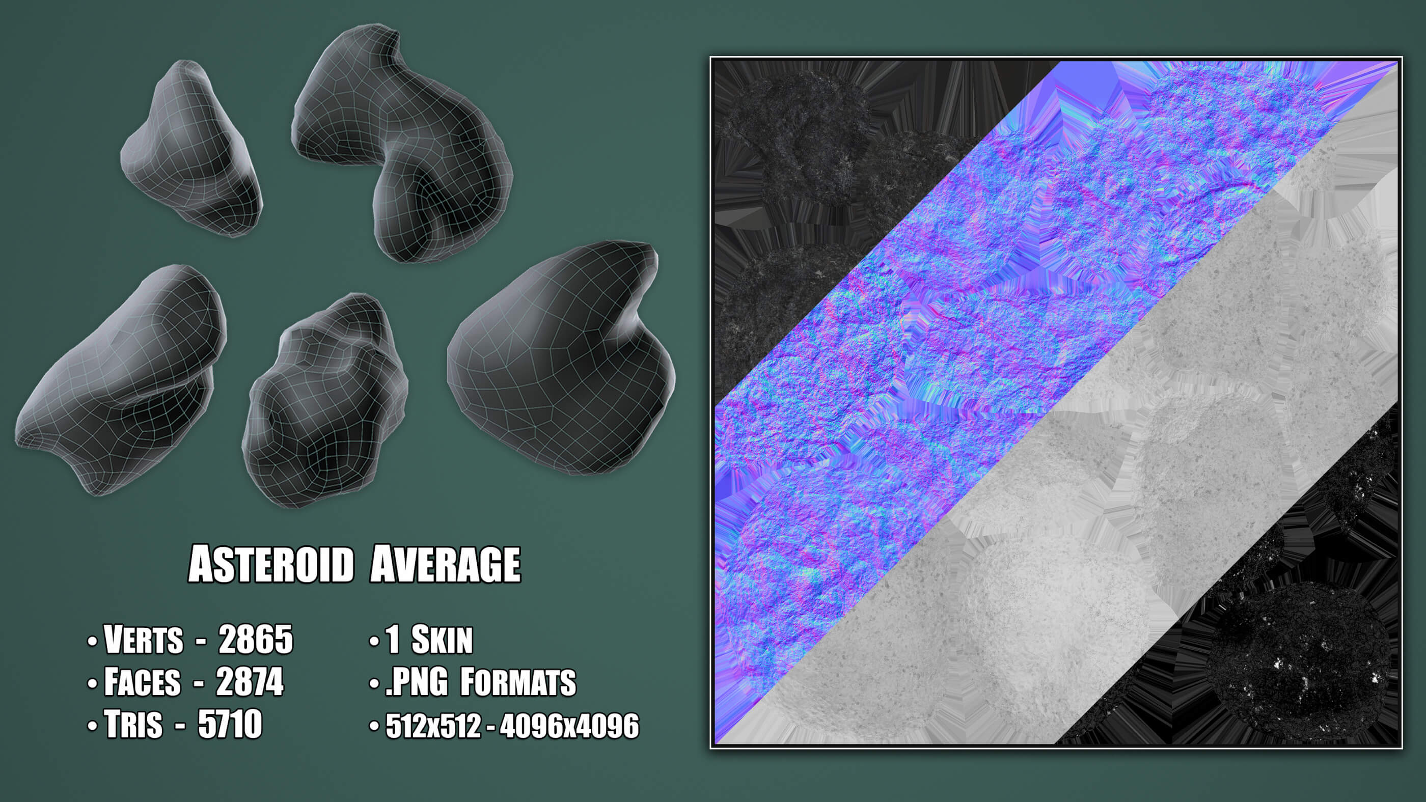 Set of 22 Asteroids - 3D Model by iQuon