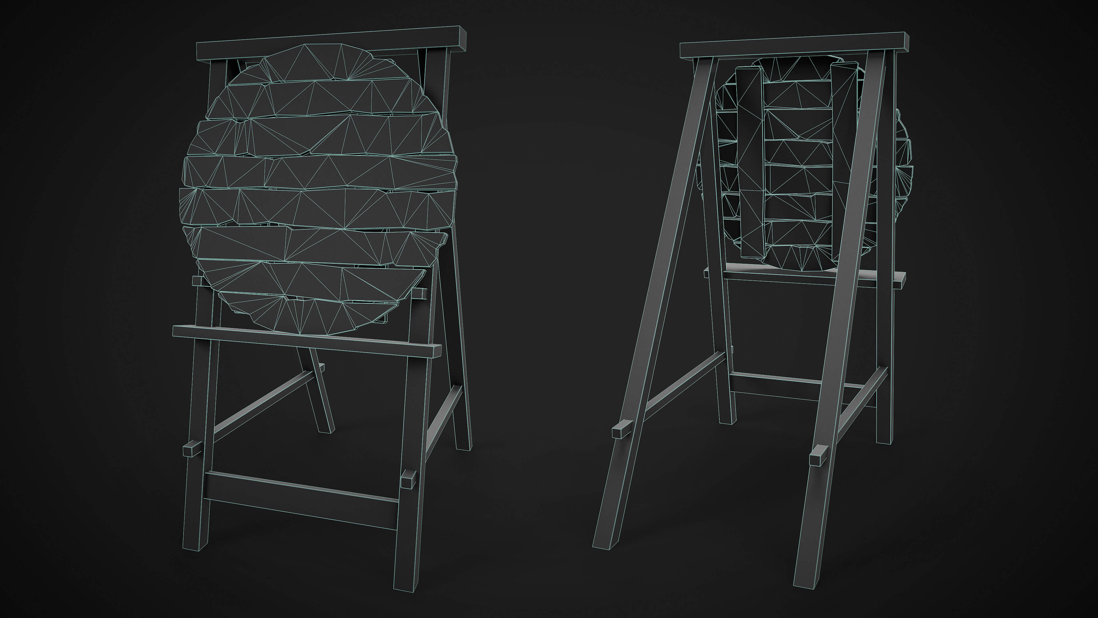 Set of 3 Medieval Training Wooden Targets - 3D Model by iQuon