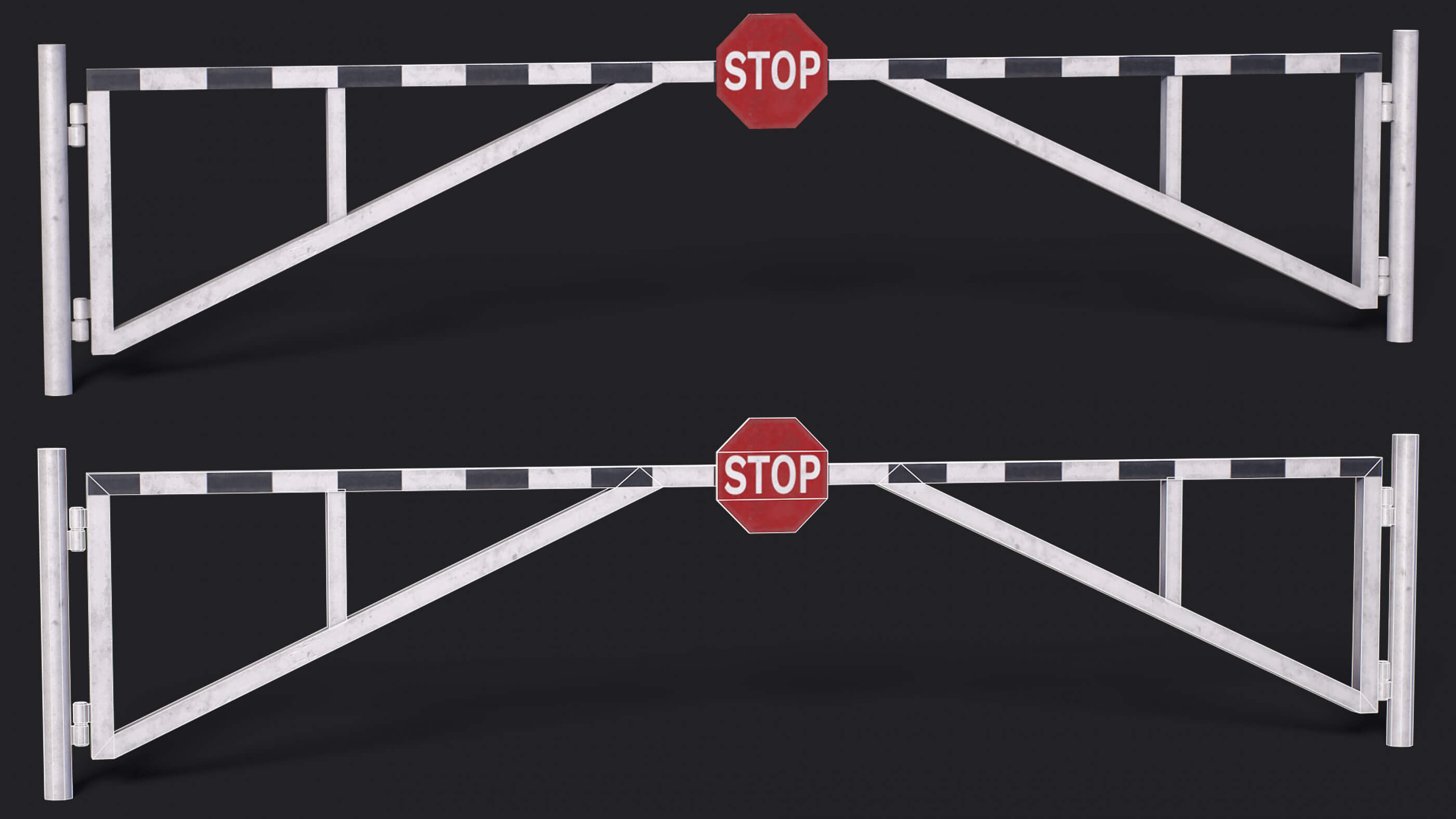 Set of 5 Barriers - 3D Model by iQuon