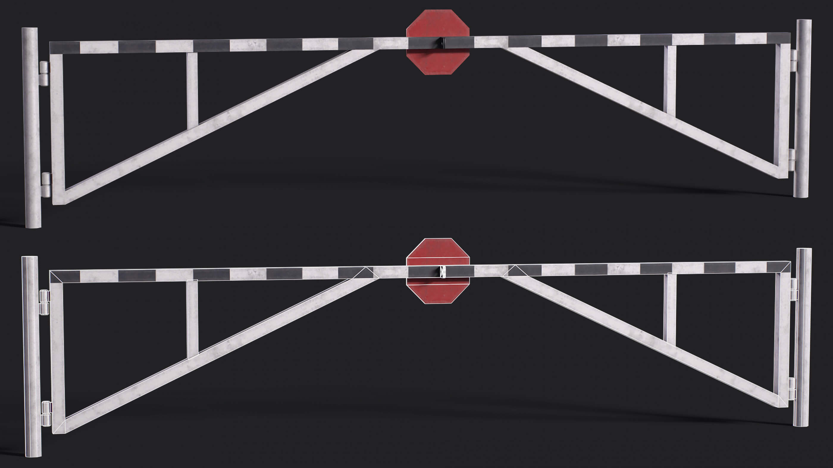 Set of 5 Barriers - 3D Model by iQuon