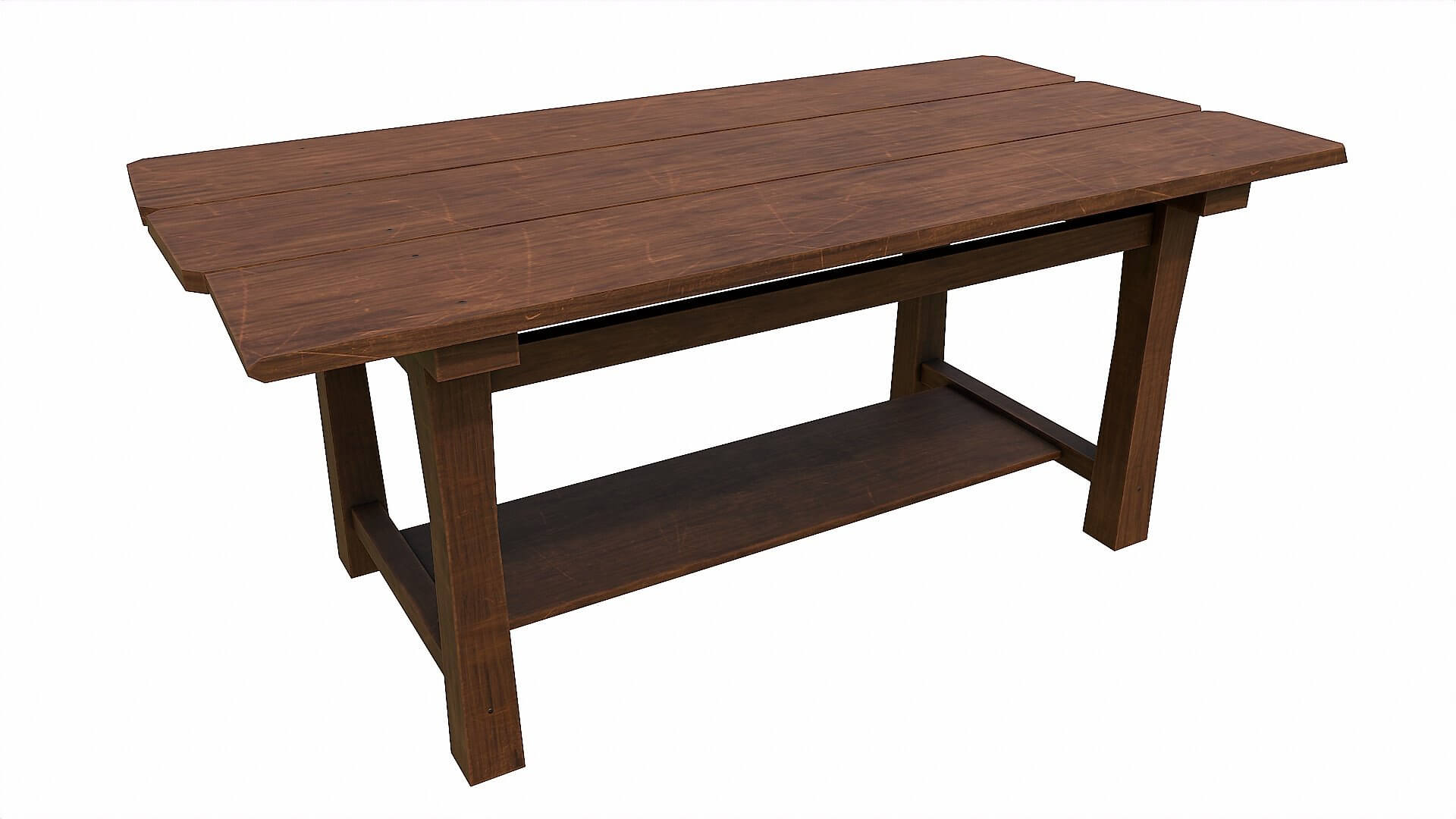 Set of 6 Antique Medieval Wooden Tables - 3D Model by iQuon