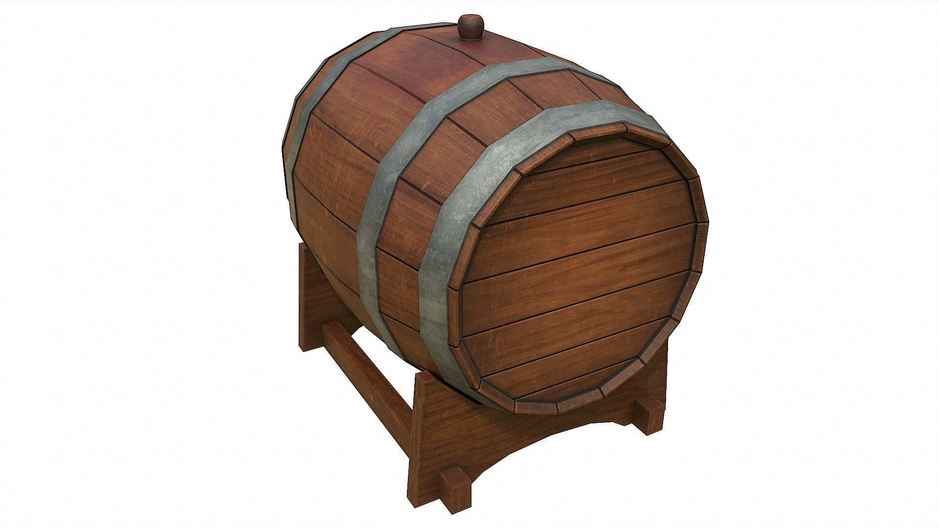 Set of 6 Medieval Wooden Barrels and Buckets - 3D Model by iQuon