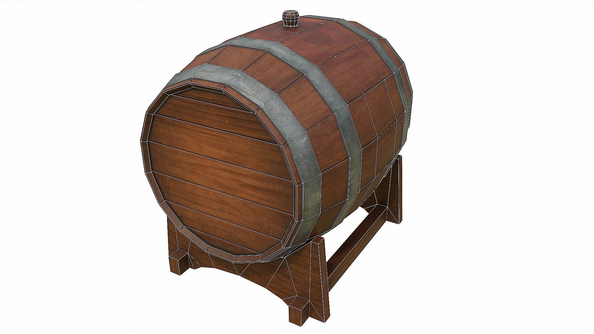Set of 6 Medieval Wooden Barrels and Buckets - 3D Model by iQuon