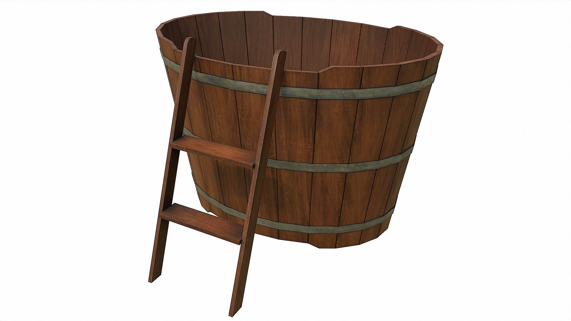 Set of 6 Medieval Wooden Barrels and Buckets - 3D Model by iQuon