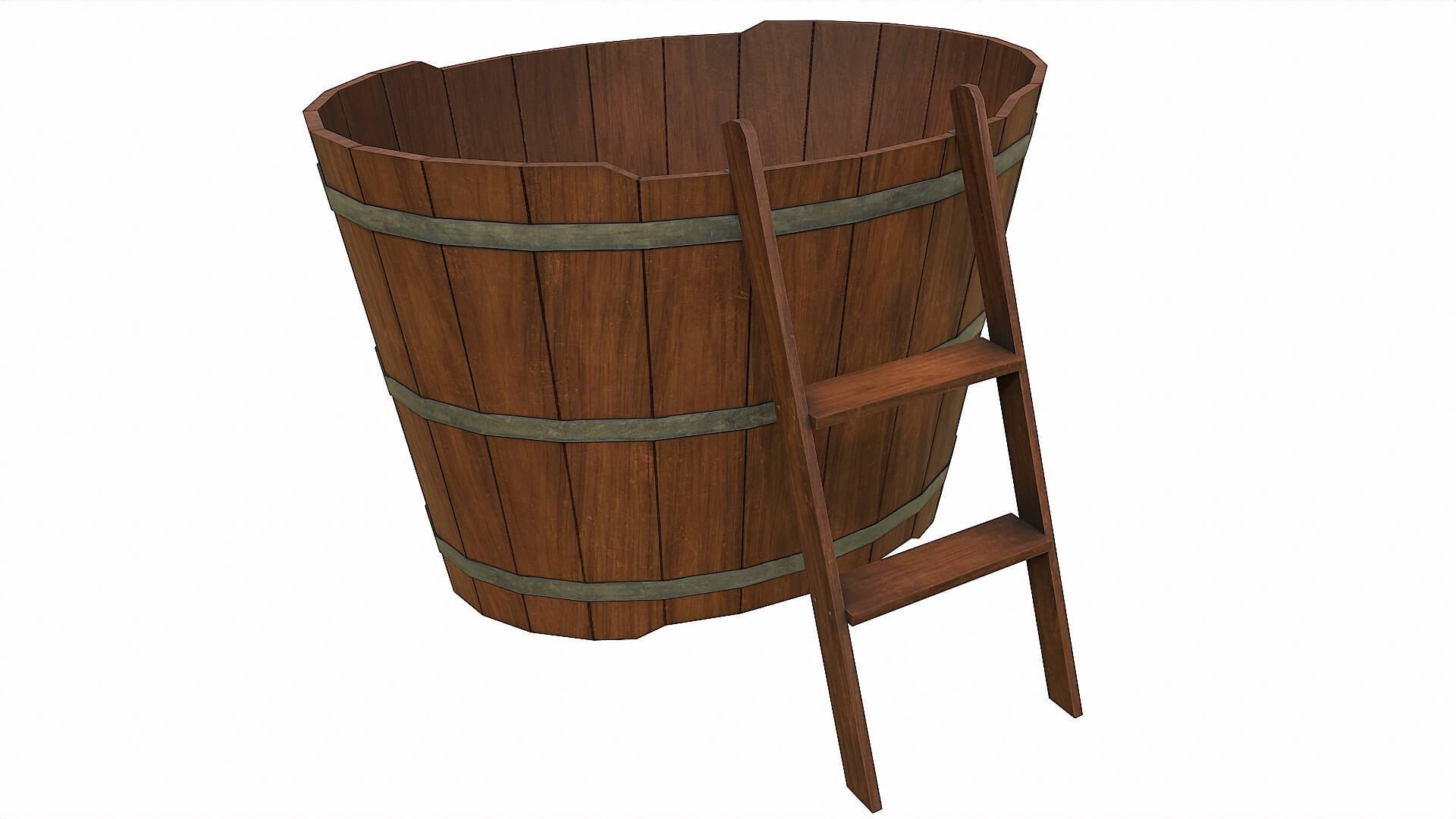 Set of 6 Medieval Wooden Barrels and Buckets - 3D Model by iQuon