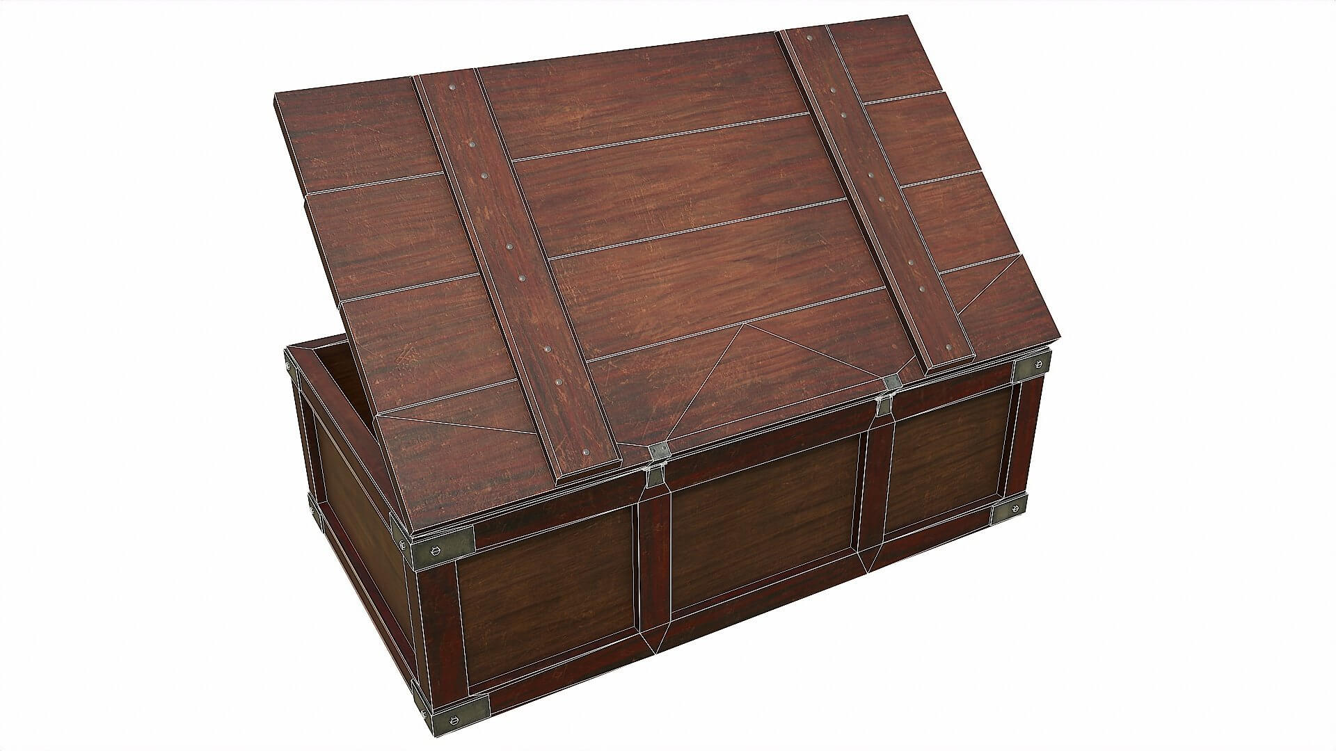 Set of 6 Medieval Wooden Chests and Crates - 3D Model by iQuon