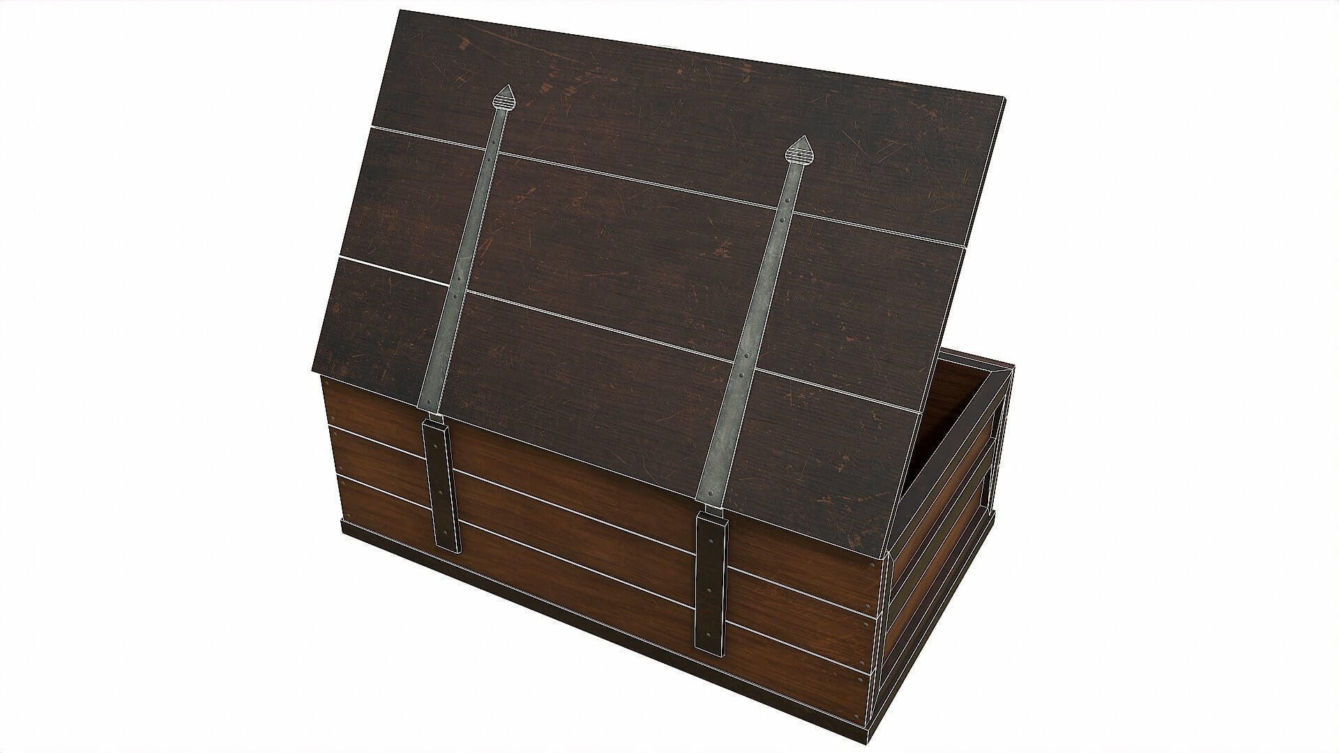 Set of 6 Medieval Wooden Chests and Crates - 3D Model by iQuon
