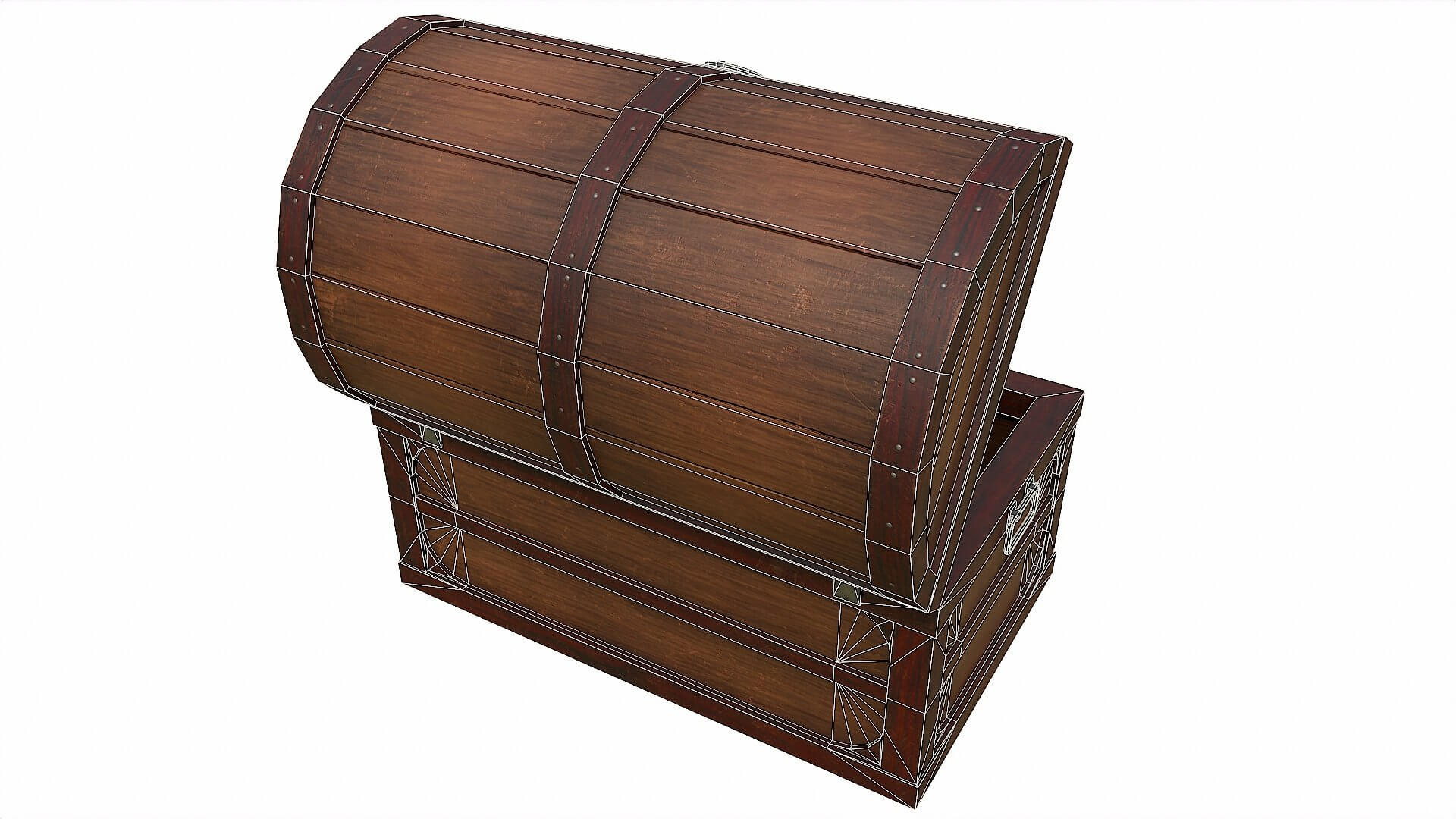 Set of 6 Medieval Wooden Chests and Crates - 3D Model by iQuon