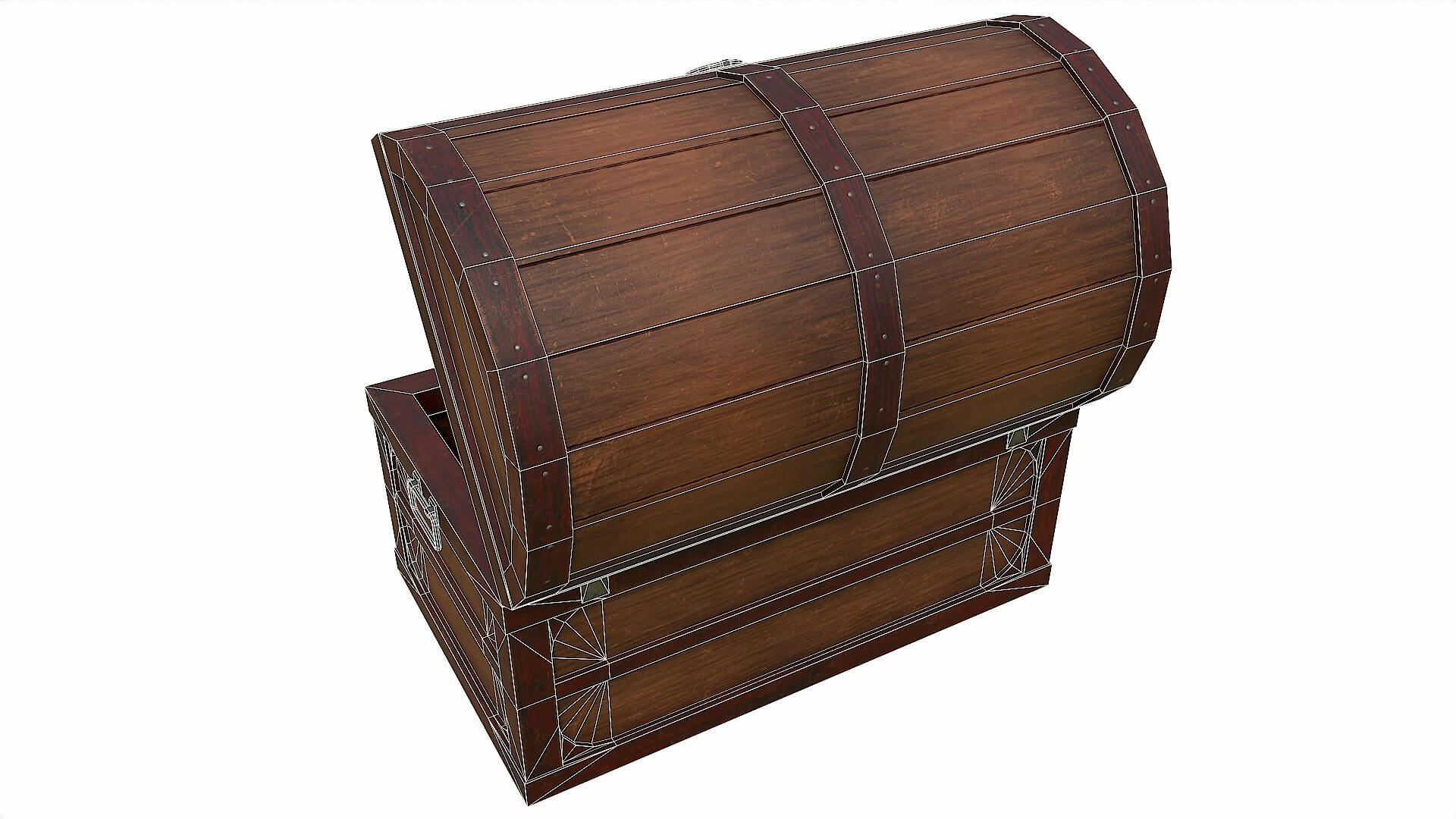 Set of 6 Medieval Wooden Chests and Crates - 3D Model by iQuon