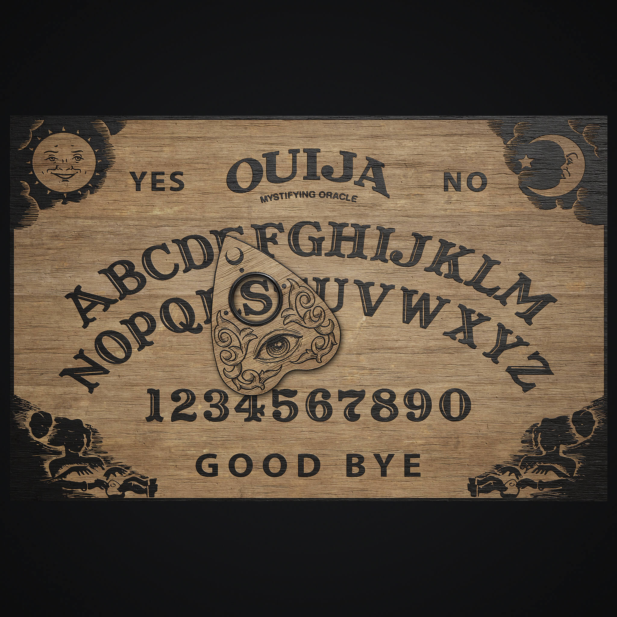 Spirit Board - Ouija 3D Model by iQuon