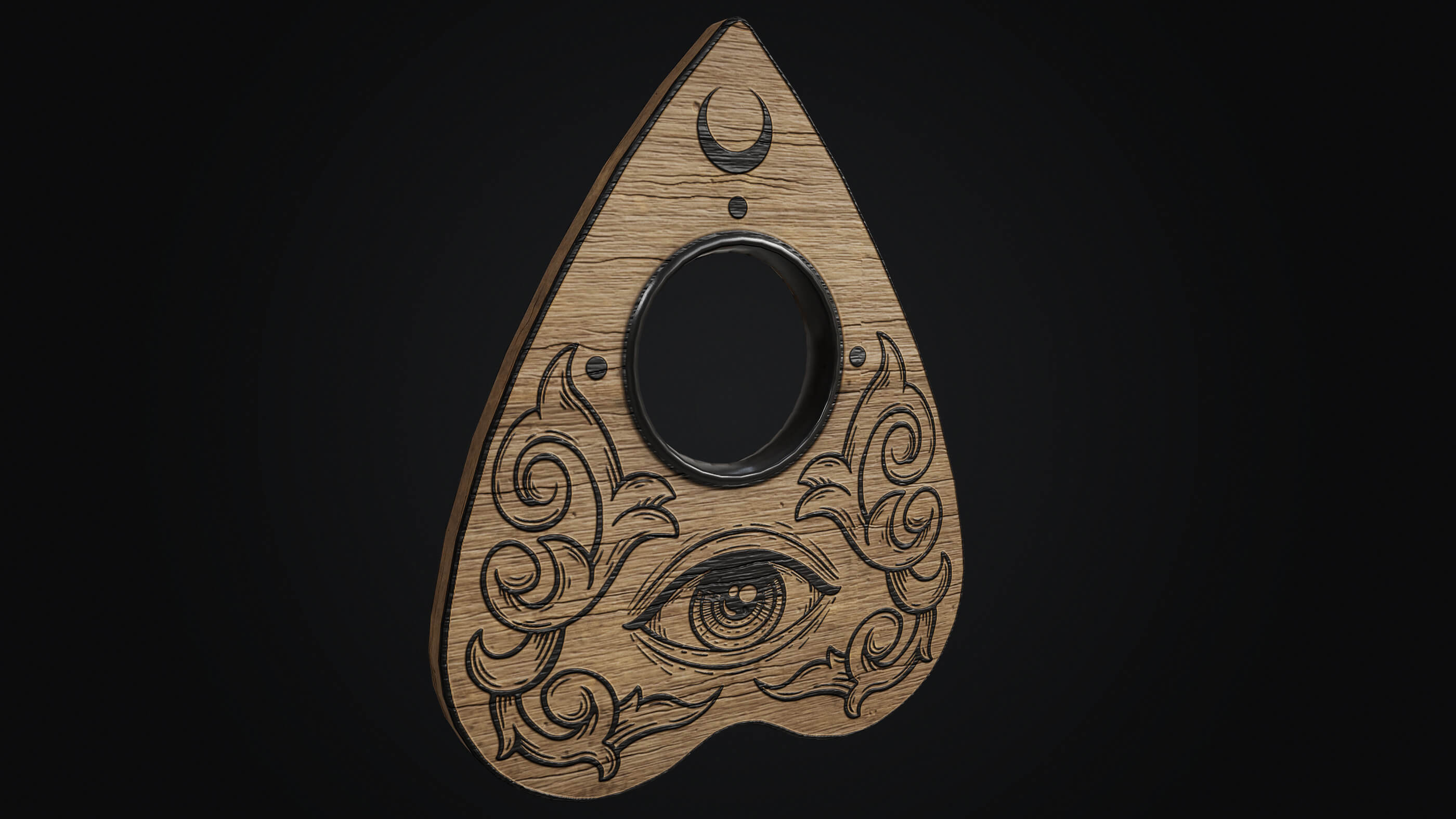 Spirit Board - Ouija 3D Model by iQuon