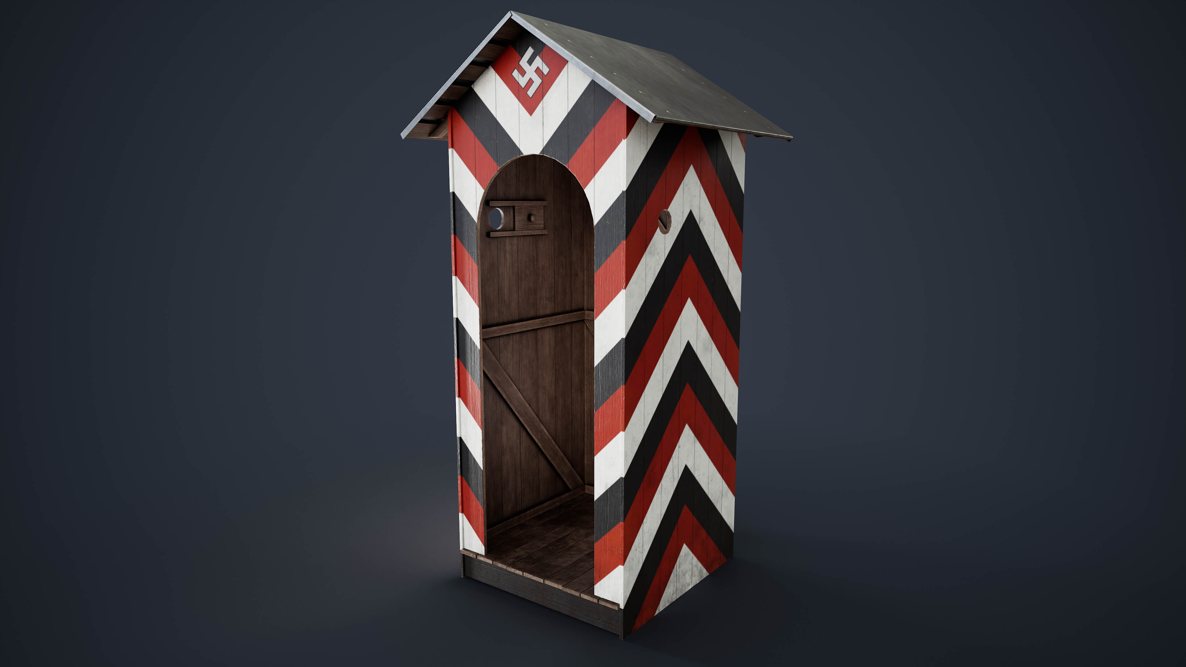 WW2 German Checkpoint Booth - 3D Model by iQuon