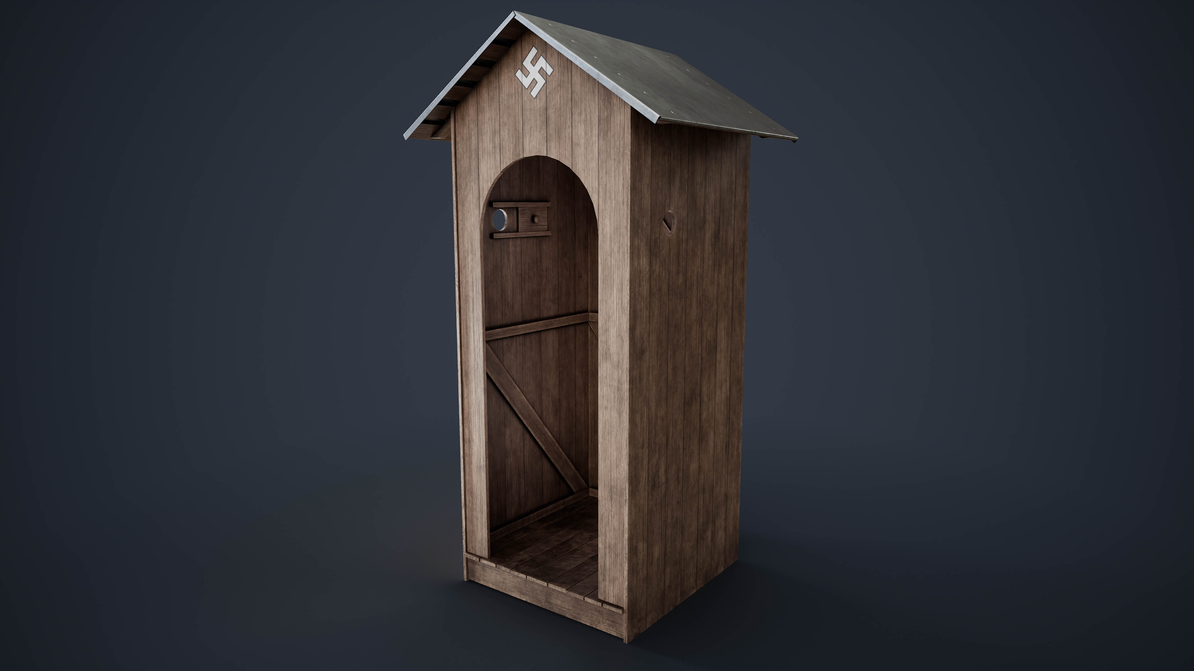 WW2 German Checkpoint Booth - 3D Model by iQuon