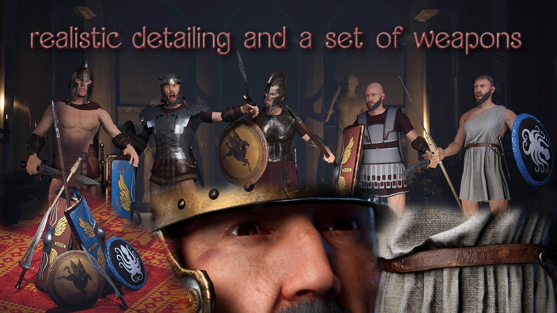 Realistic Spartan character - 3D Model by IronRus