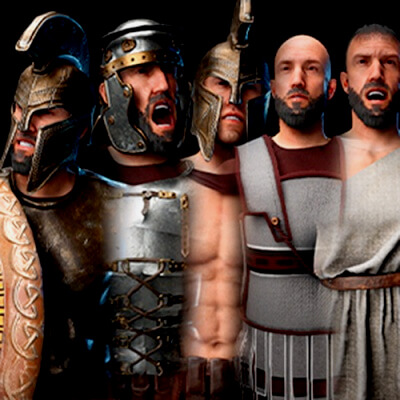 Realistic Spartan character - 3D Model by IronRus