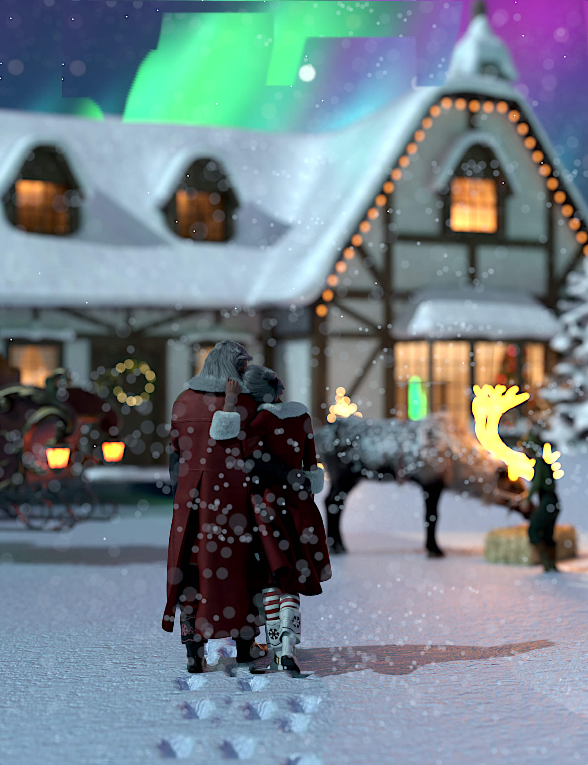 Welcome Home, Dear 3D Render, Digital Art by islandgirl