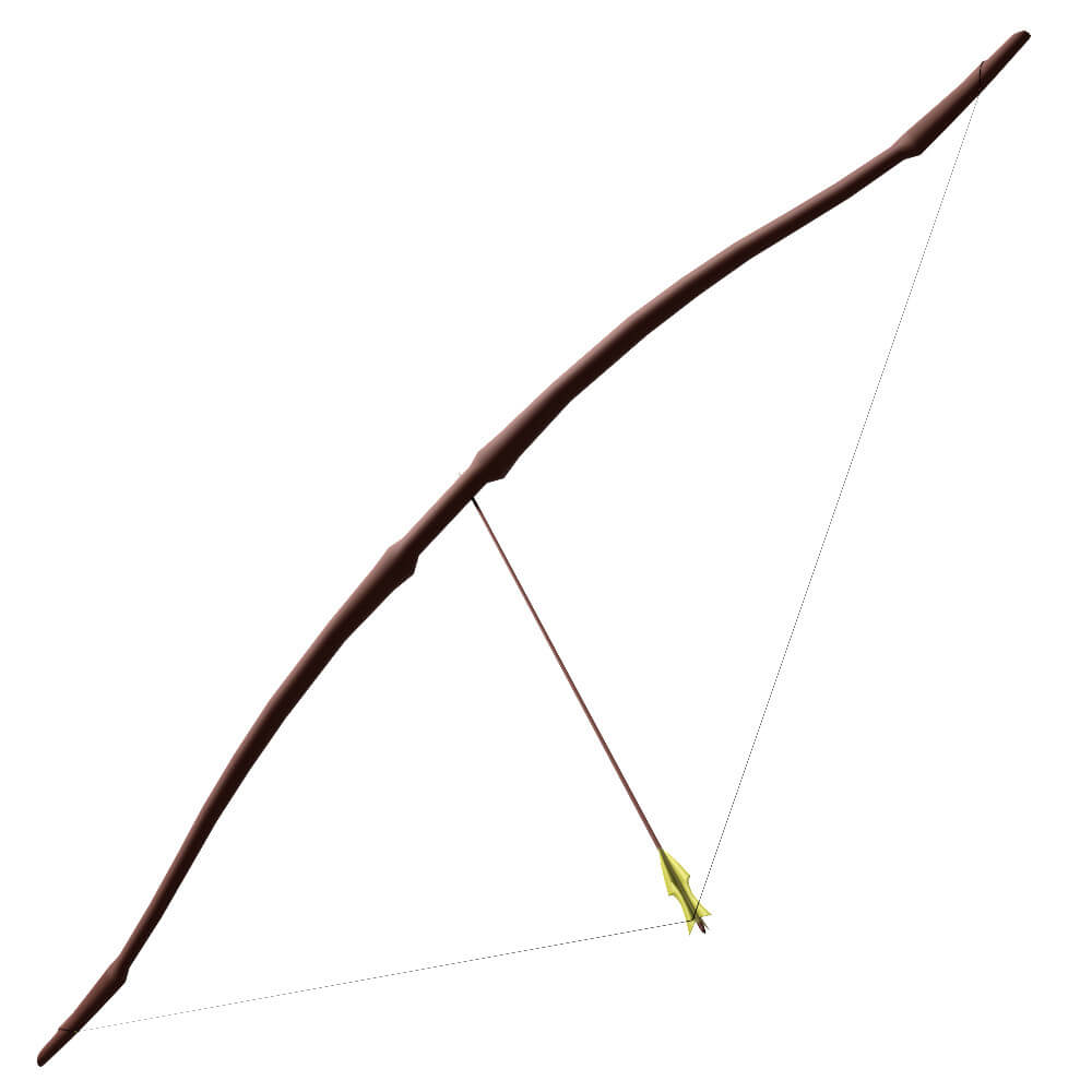 Low Poly Bow Arrow - Free 3D Model by ismetcam