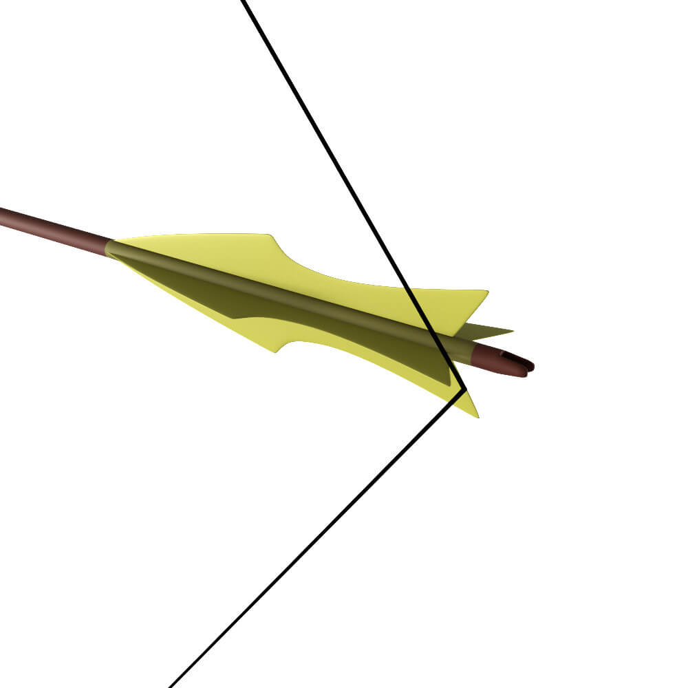 Low Poly Bow Arrow - Free 3D Model by ismetcam