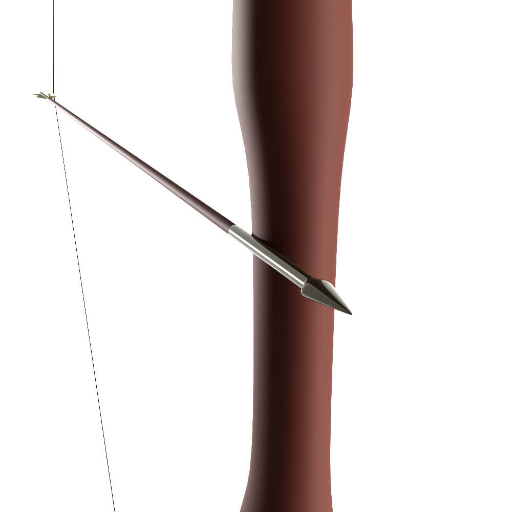 Low Poly Bow Arrow - Free 3D Model by ismetcam