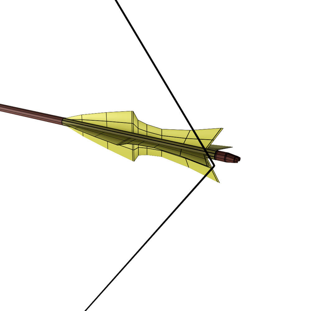 Low Poly Bow Arrow - Free 3D Model by ismetcam