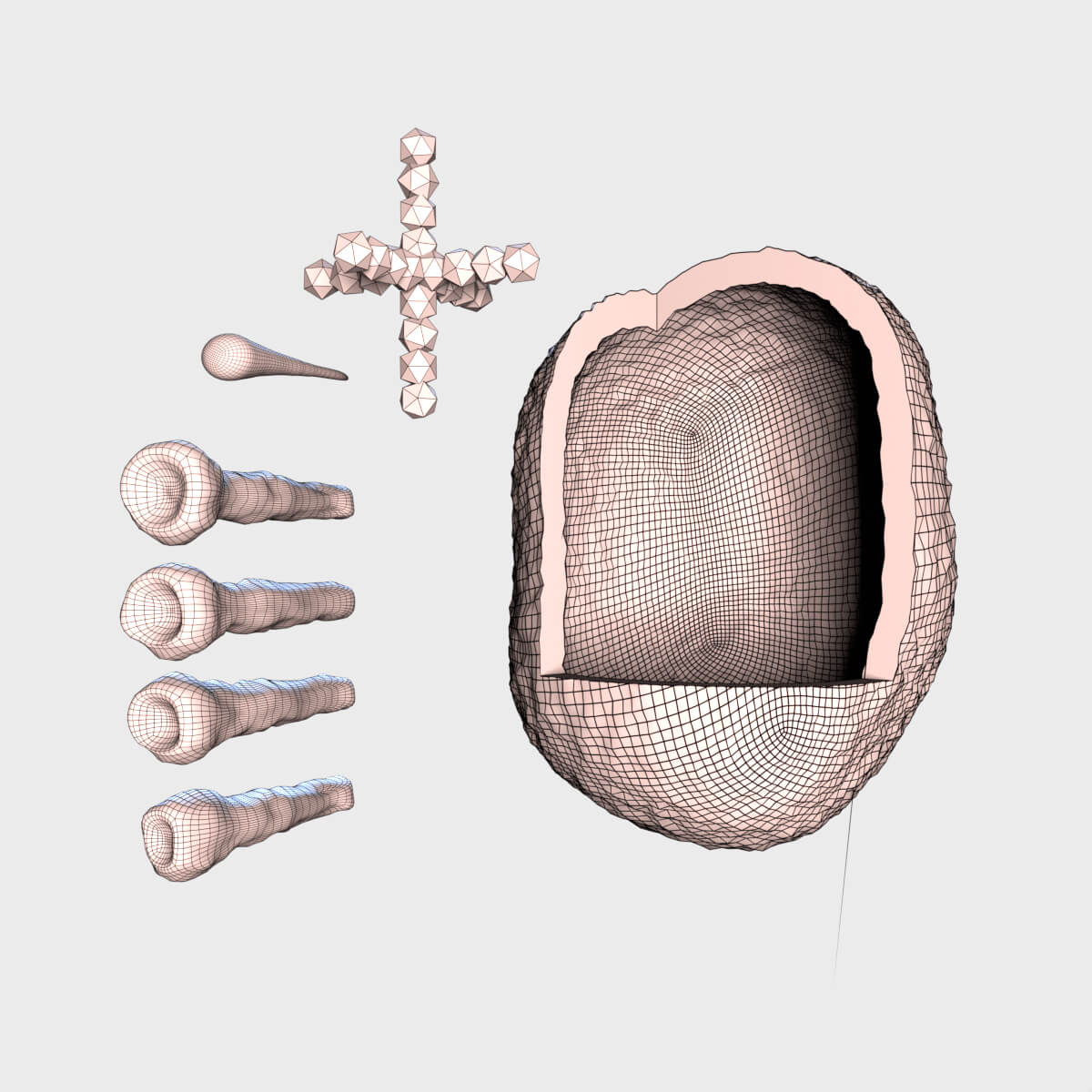 Flu Influenza Molecule - 3D Model by ismetcam