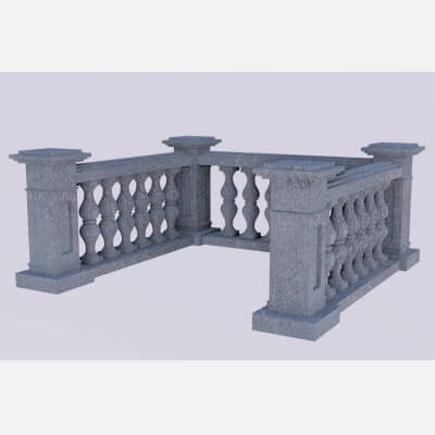 Architectural Railing 3D by isumaeru33